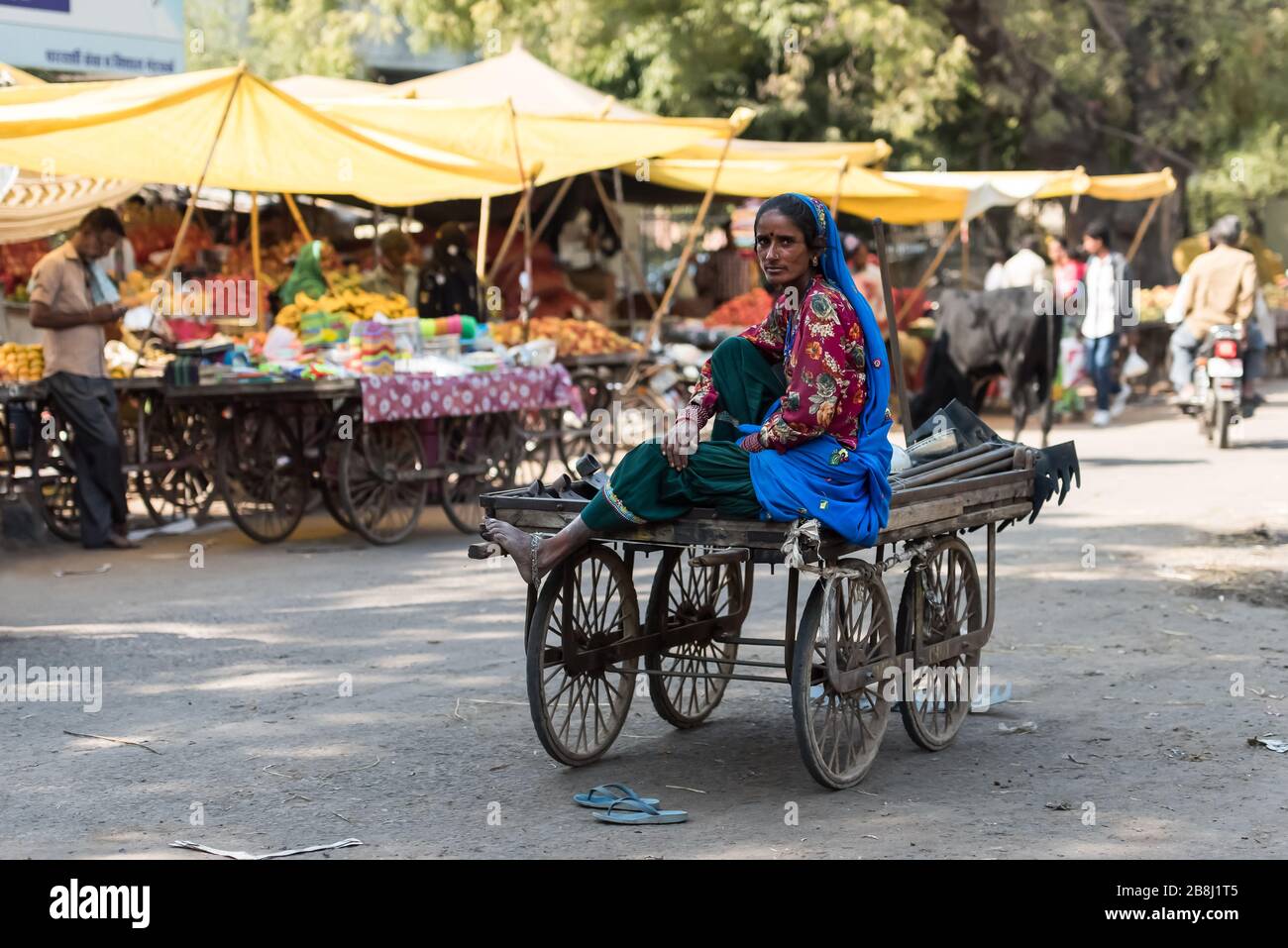 Typical Street scene and lifestyle in India Stock Photo - Alamy