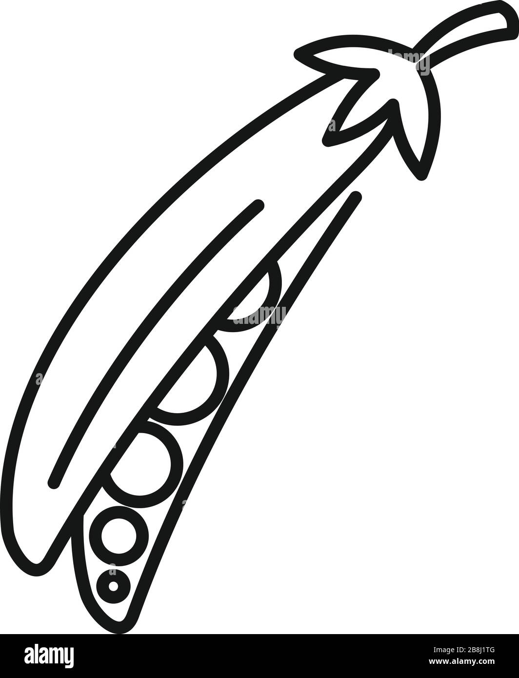 Agriculture peas icon. Outline agriculture peas vector icon for web ...