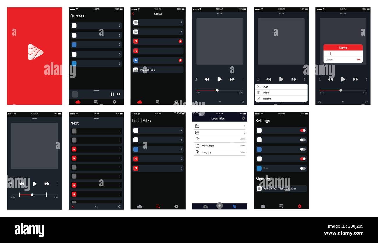play music ui design mobile user interface Stock Vector Image & Art - Alamy