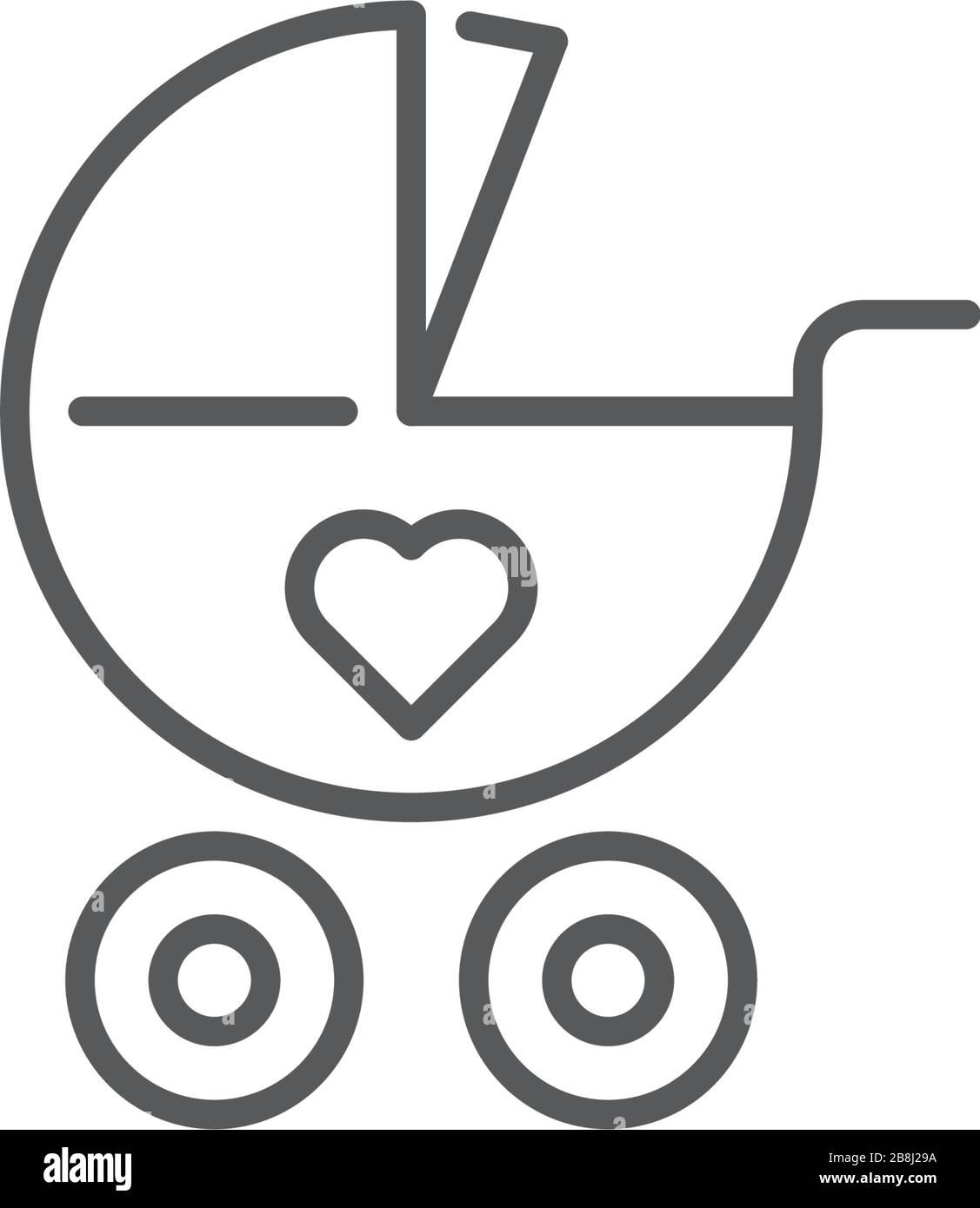 Baby stroller vector icon symbol tool isolated on white background ...