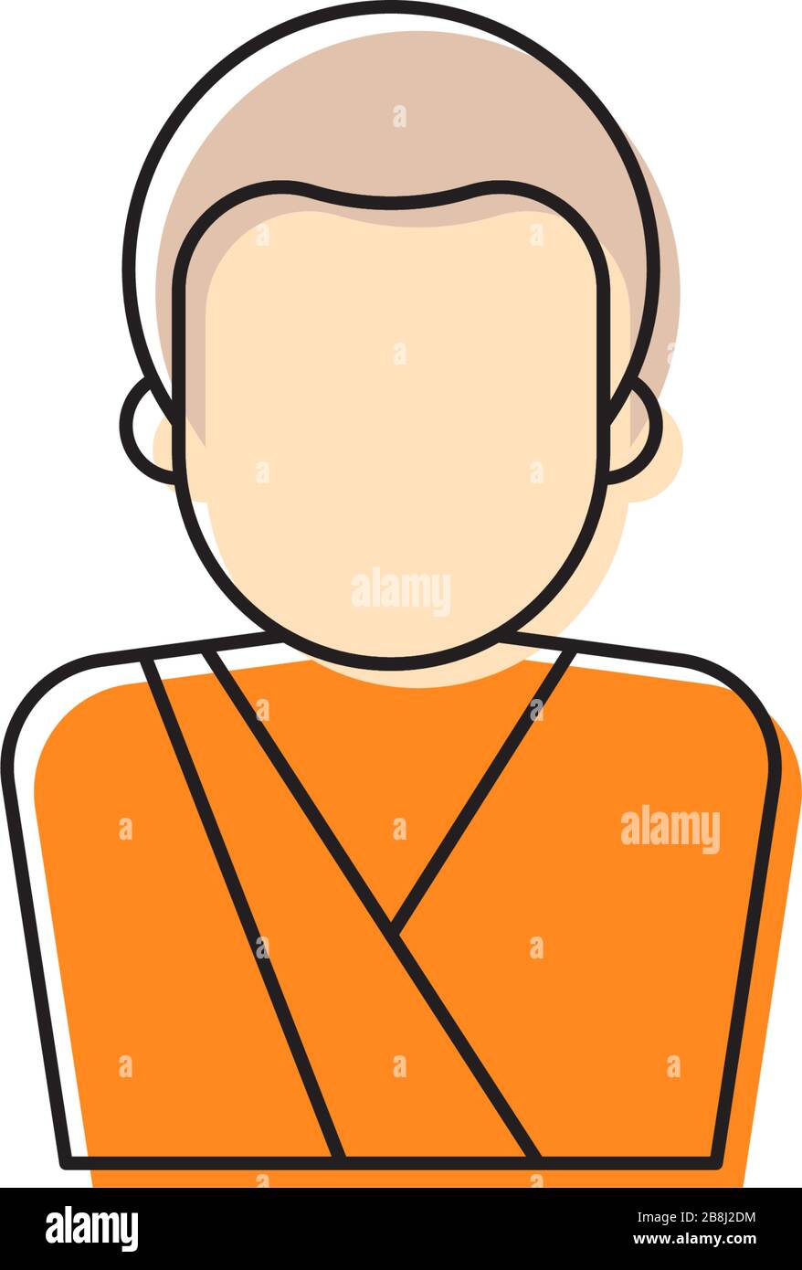 Asian monk vector icon symbol isolated on white background Stock Vector ...