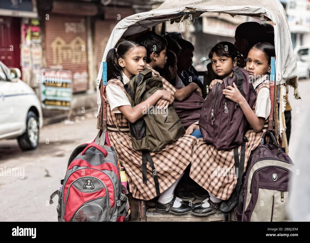 School Children on their way to school Stock Photo - Alamy