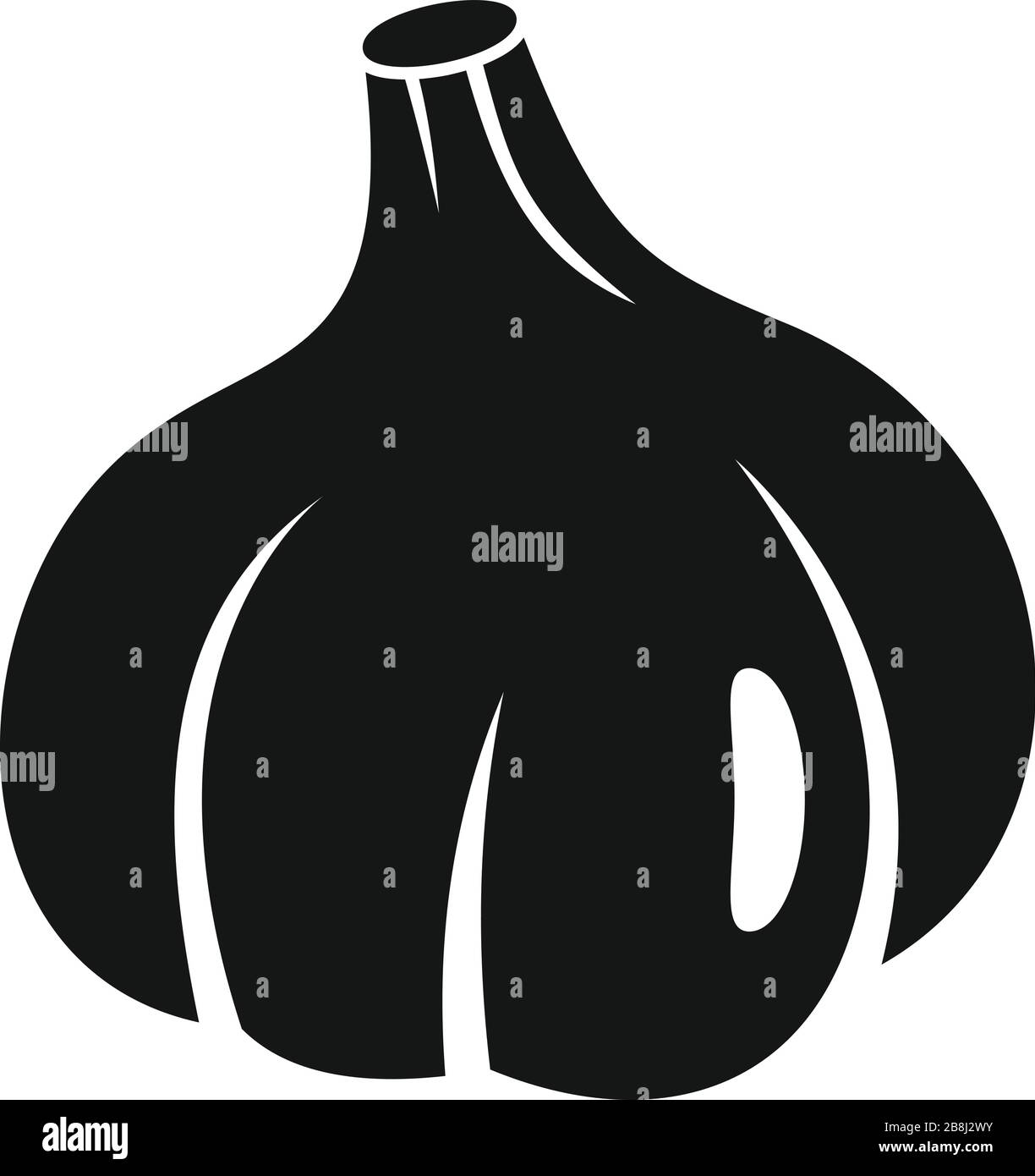 Organic garlic icon. Simple illustration of organic garlic vector icon ...