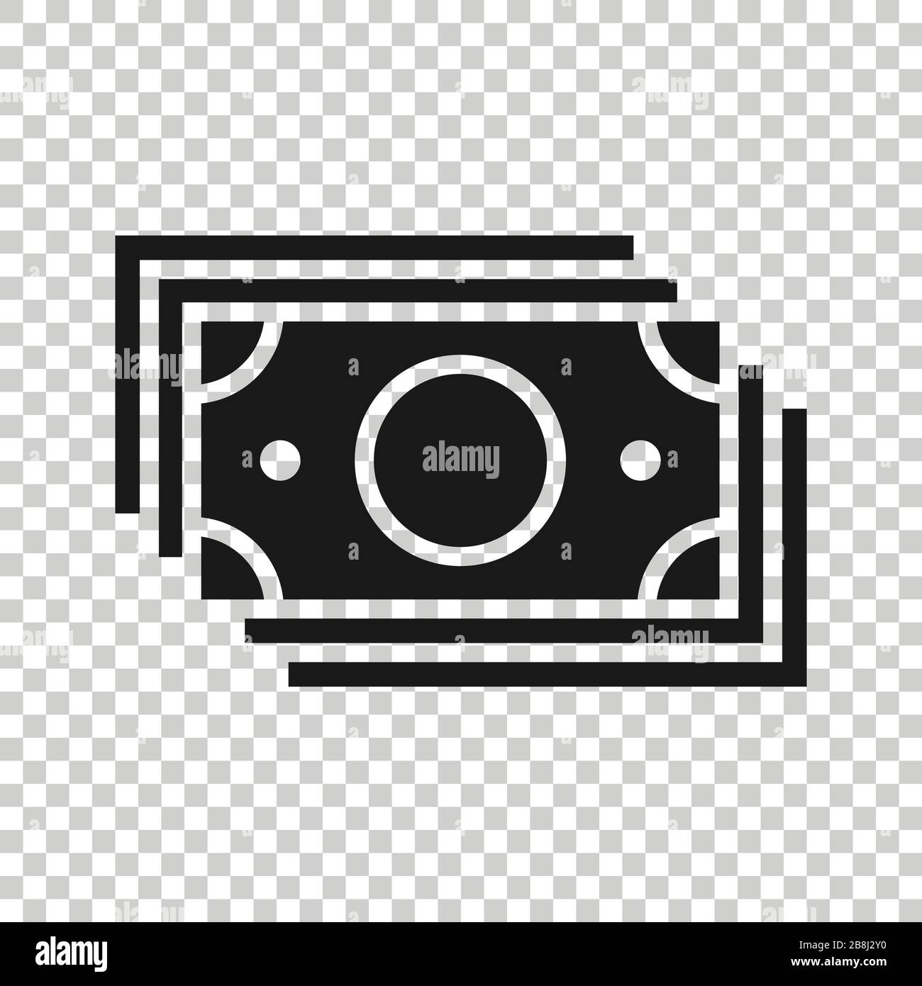 Money currency banknote icon in flat style. Dollar cash vector ...