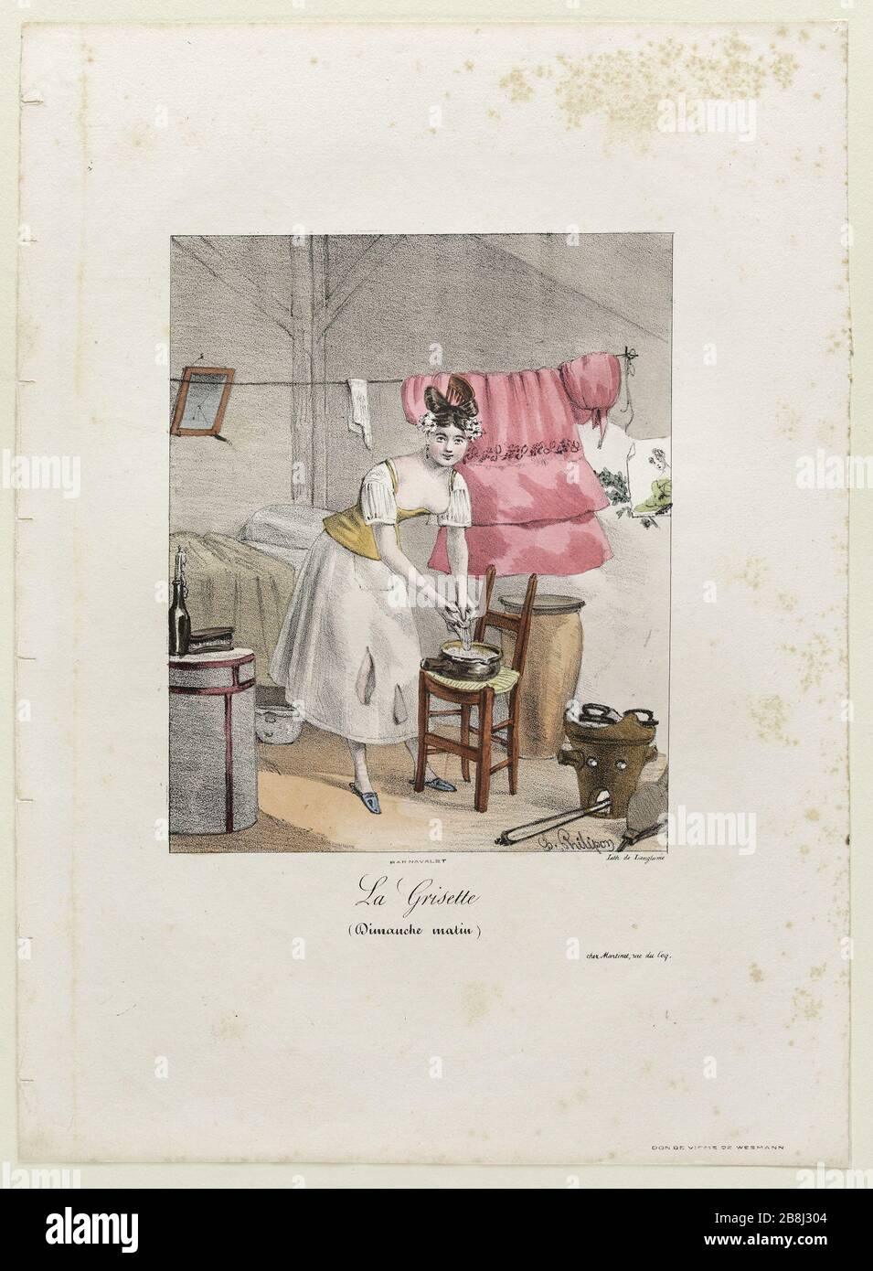 THE GRISETTE (SUNDAY MORNING) Charles Philipon (1806-1862). "La ...