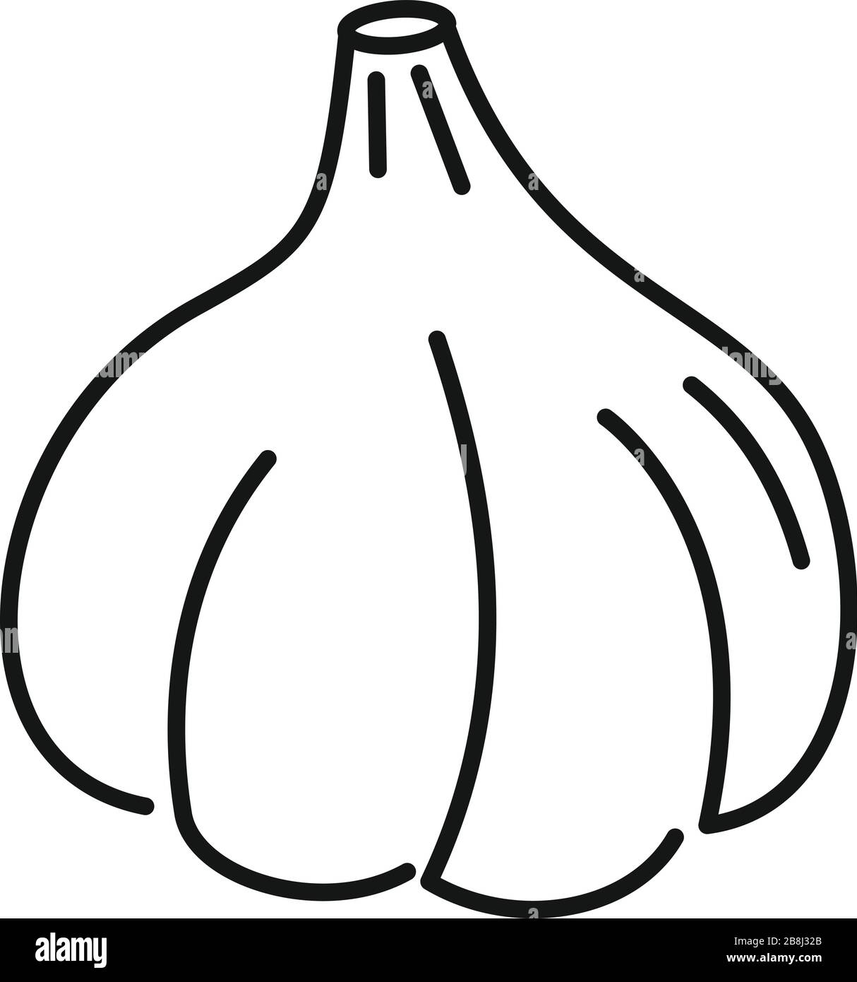 Farm garlic icon. Outline farm garlic vector icon for web design ...