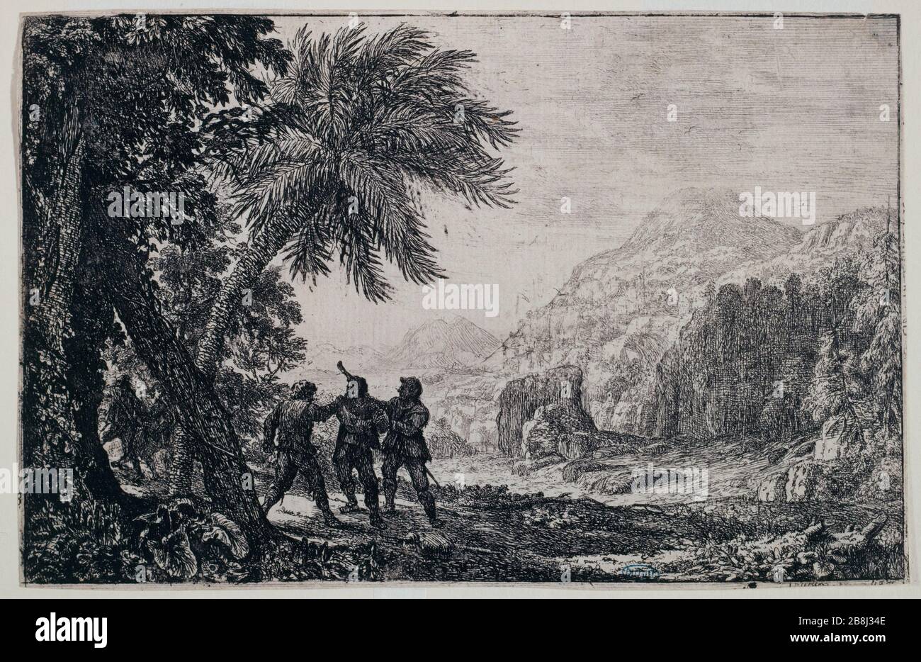 SCENE DE BRIGANDS Claude Gellée (dit Le Lorrain, vers 1600-1682 ...
