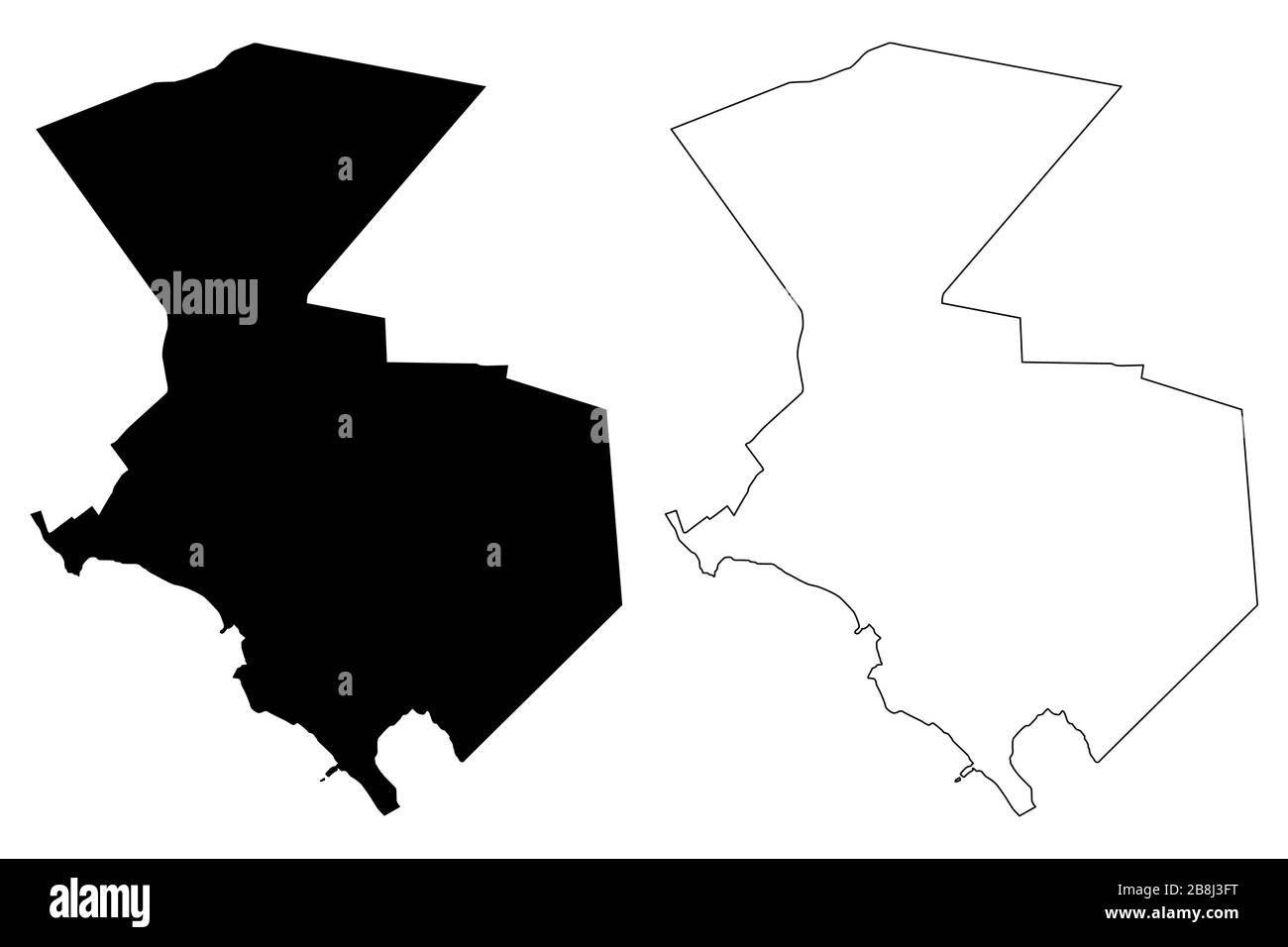 Atyrau City (Republic of Kazakhstan) map vector illustration, scribble ...