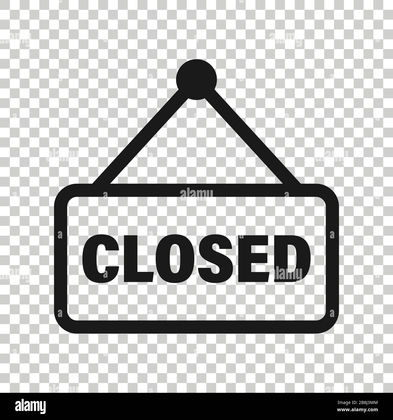 Closed sign icon in flat style. Accessibility vector illustration on ...