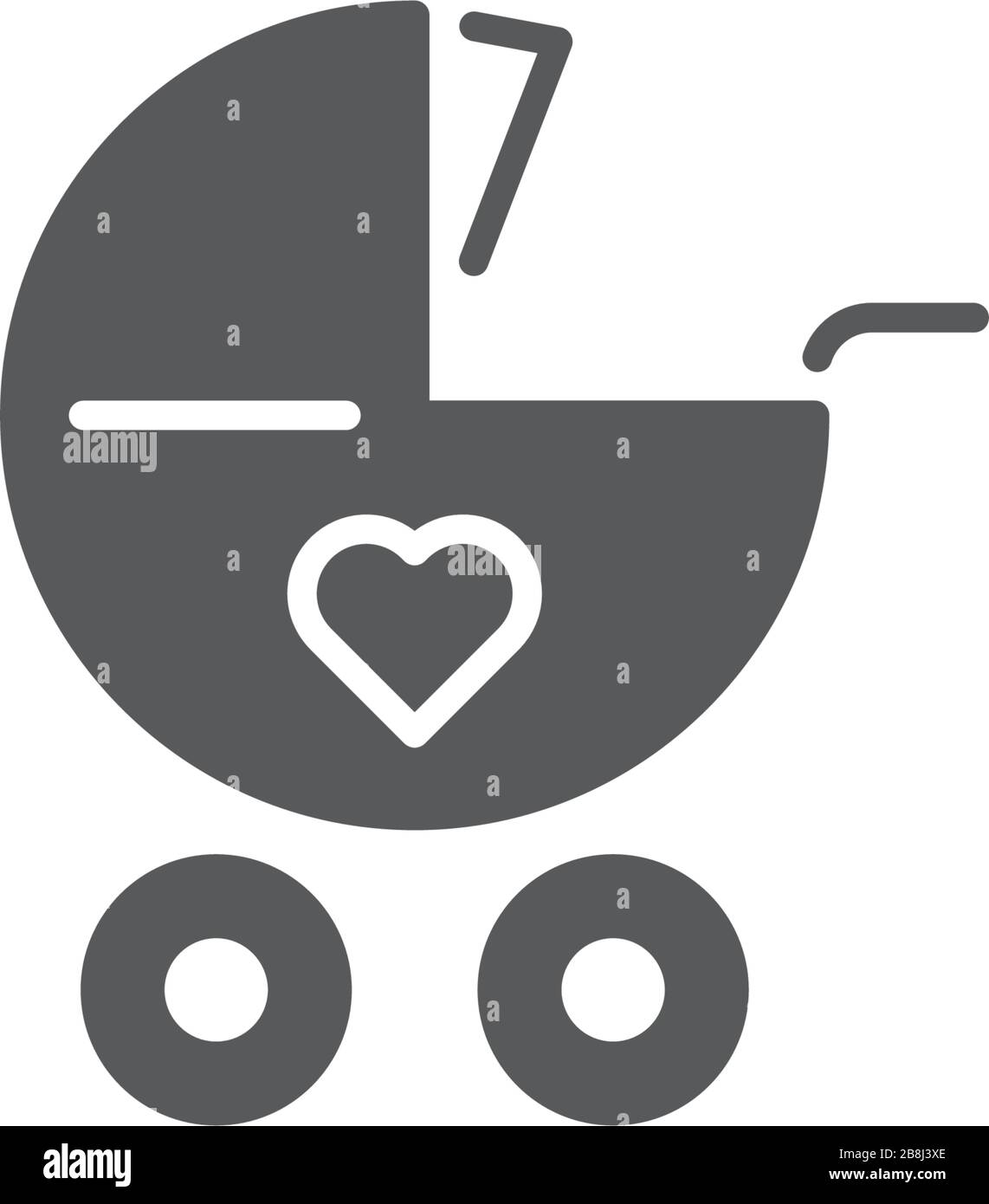 Baby stroller vector icon symbol tool isolated on white background ...