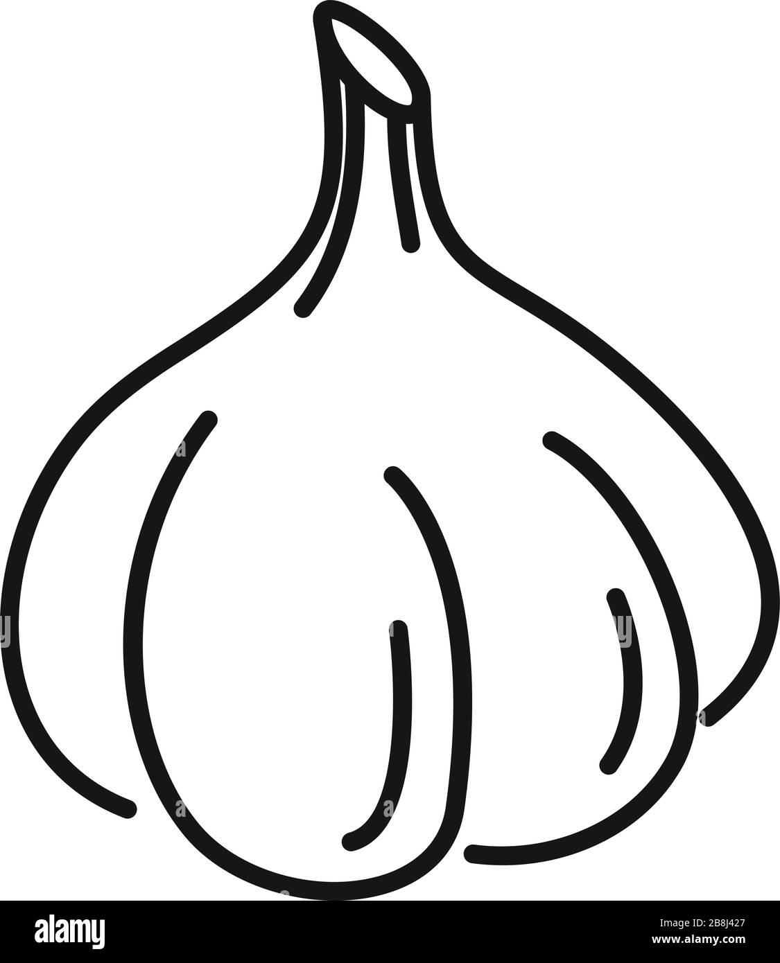 Bulb garlic icon. Outline bulb garlic vector icon for web design ...
