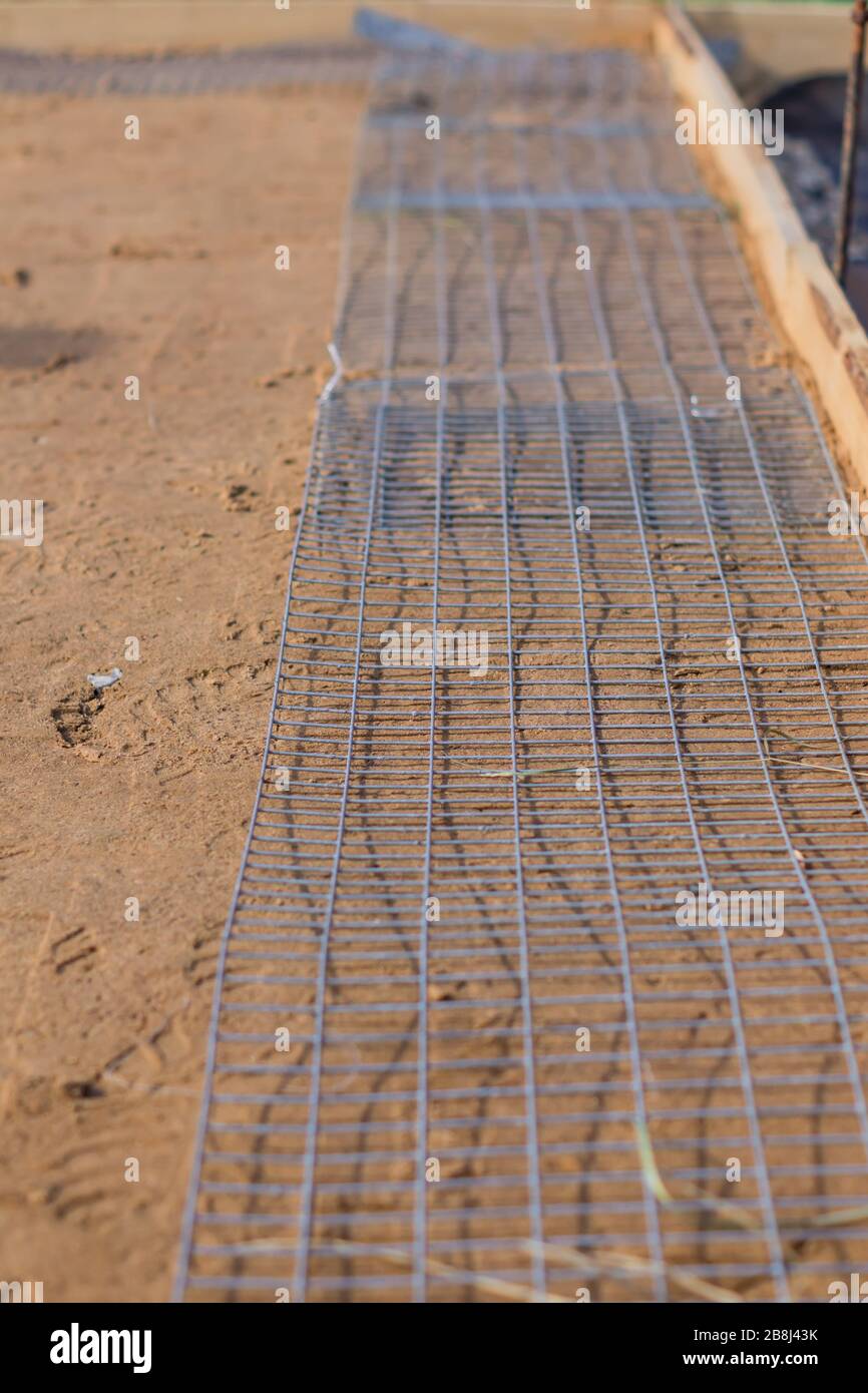 Construction of new foundation for house. First stage of building the ...