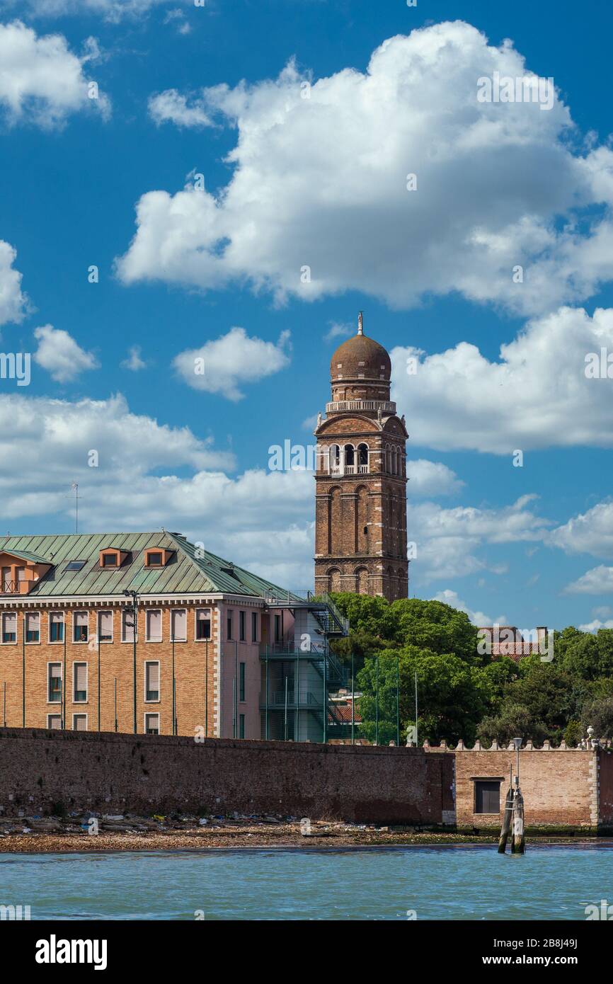 Venice Bell Tower Under Nice Skies Stock Photo - Alamy