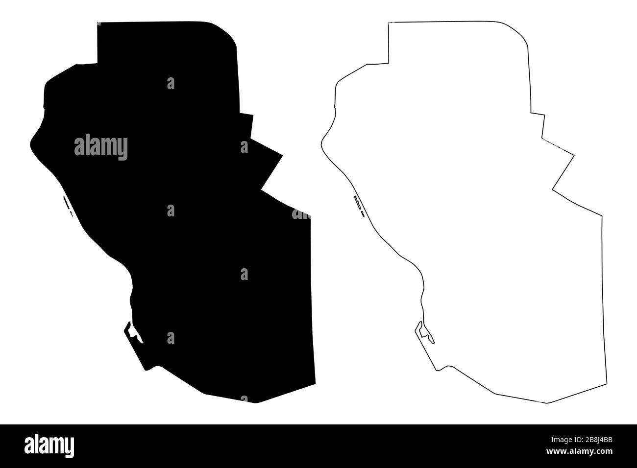 Pavlodar City (Republic of Kazakhstan) map vector illustration ...