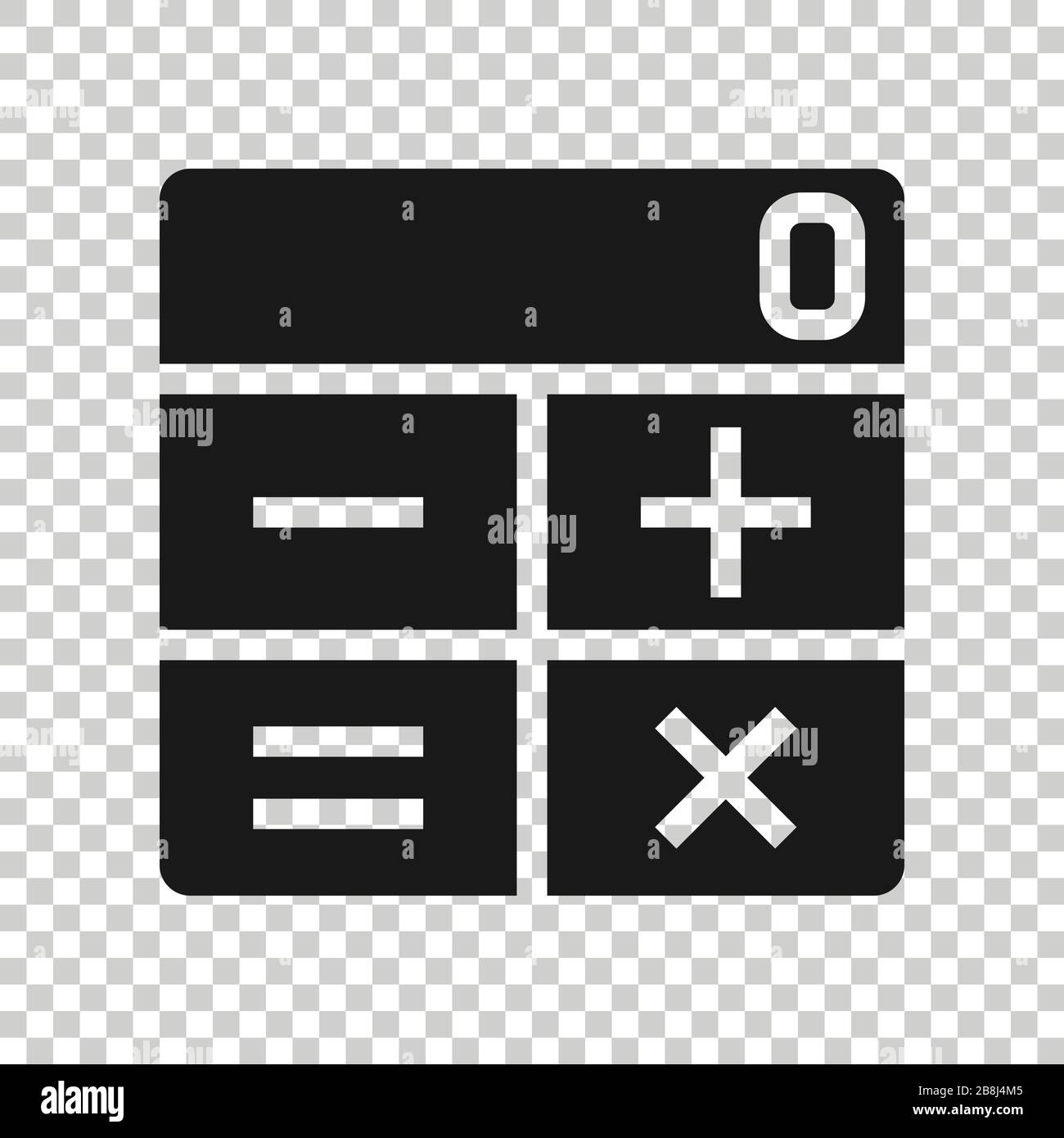 Calculator icon in flat style. Calculate vector illustration on white ...