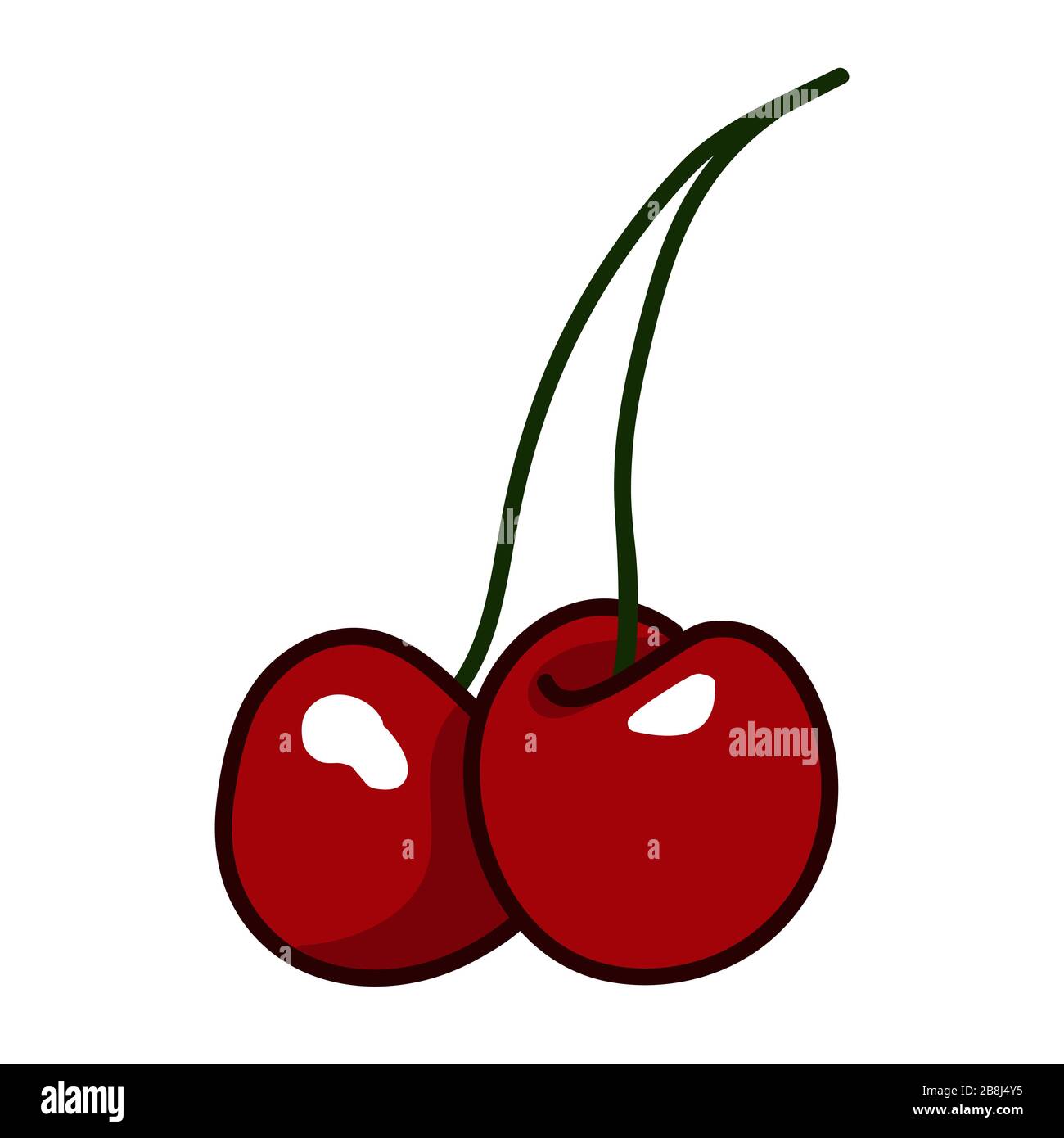 Cherry juice cherries vector illustration Stock Vector Images - Alamy