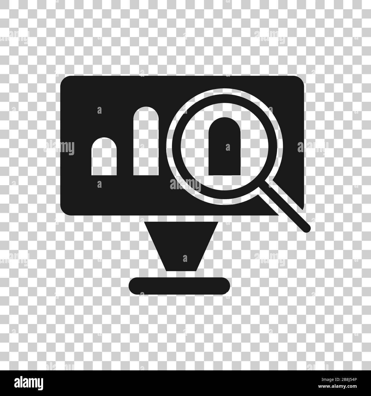 Website analytics icon in flat style. SEO data vector illustration on ...