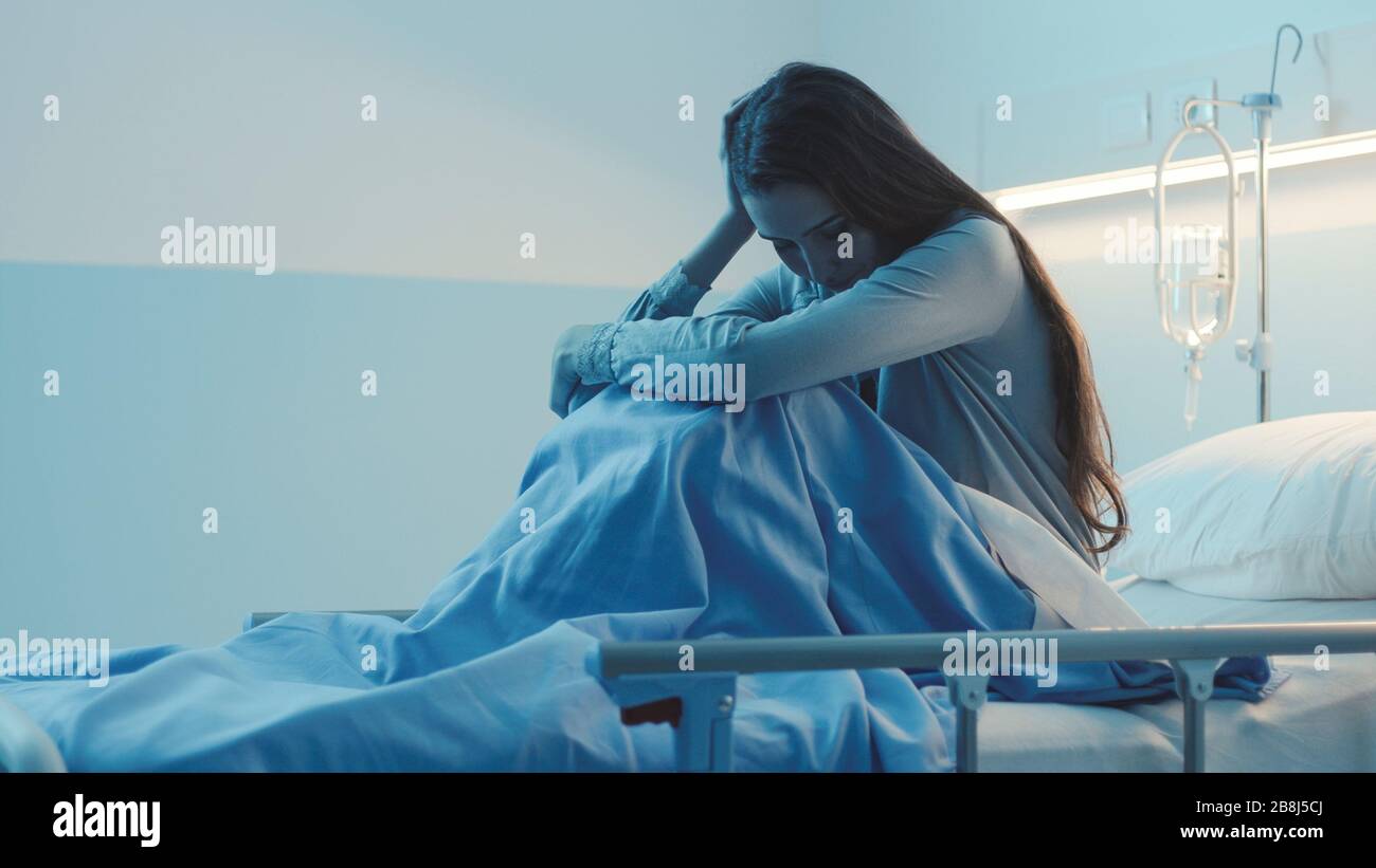 Sad female patient hi-res stock photography and images - Alamy
