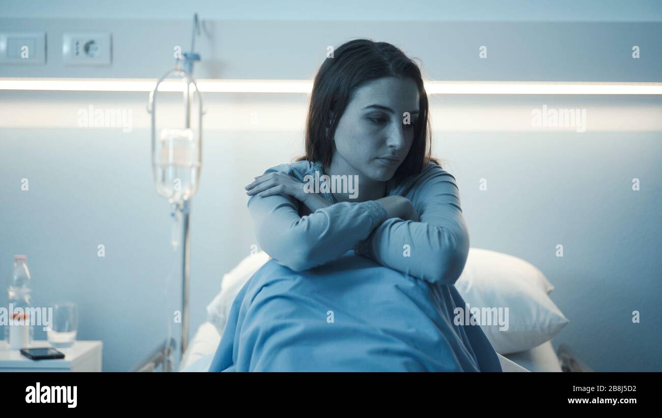 Sad female patient hi-res stock photography and images - Alamy