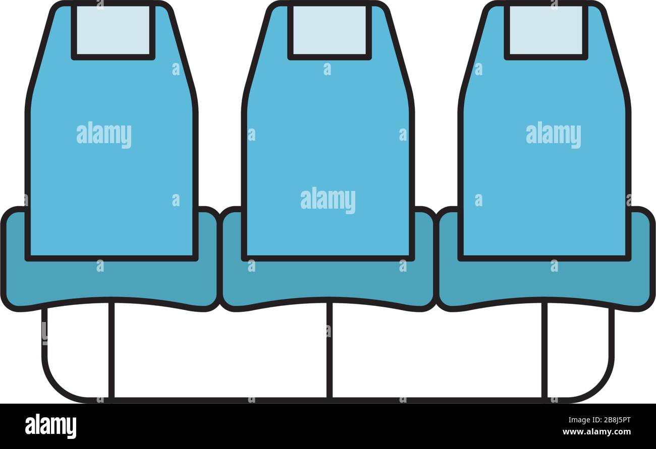 Airplane seats vector icon symbol isolated on white background Stock ...