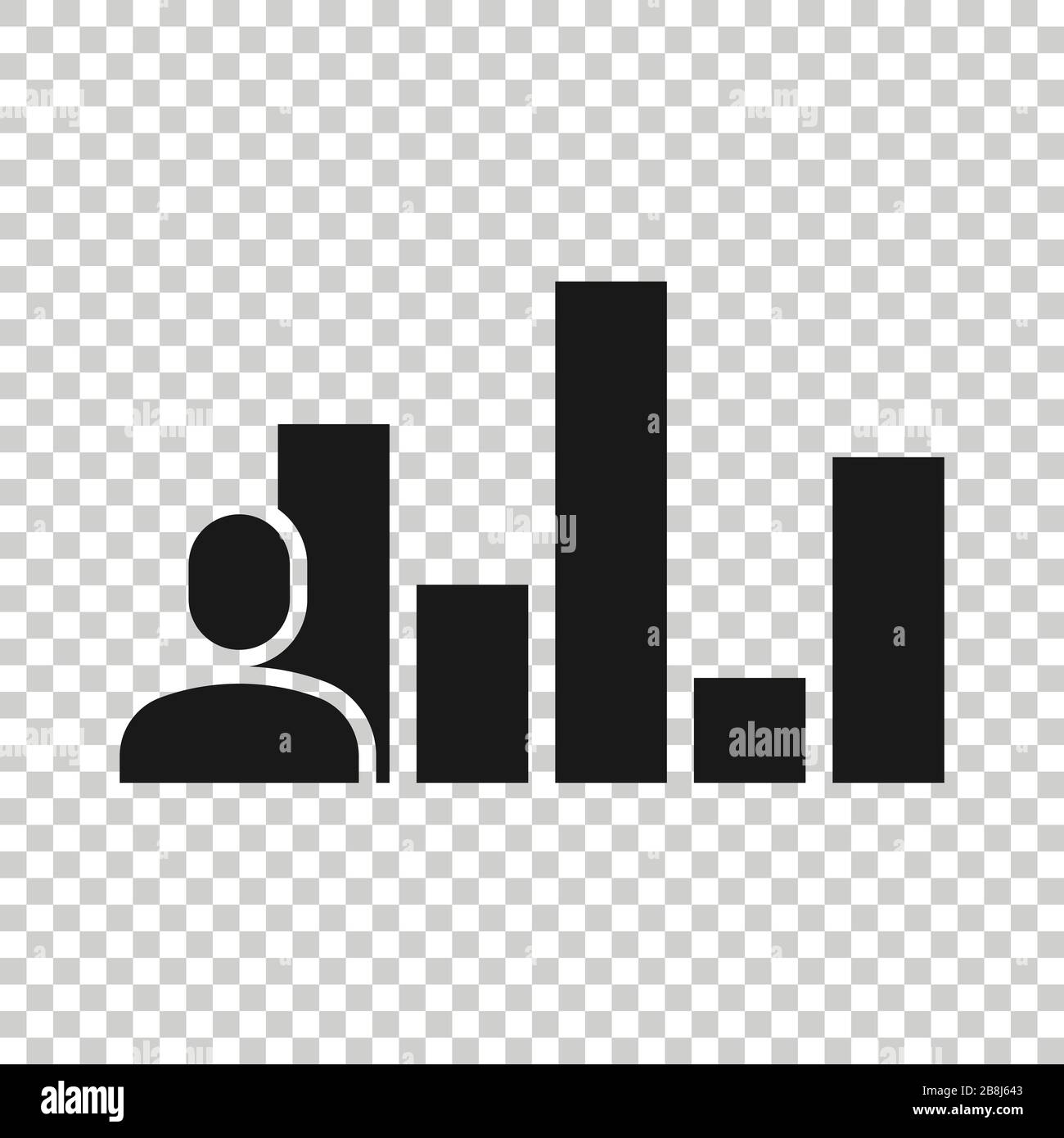 People with growth icon in flat style. Work strategy vector ...