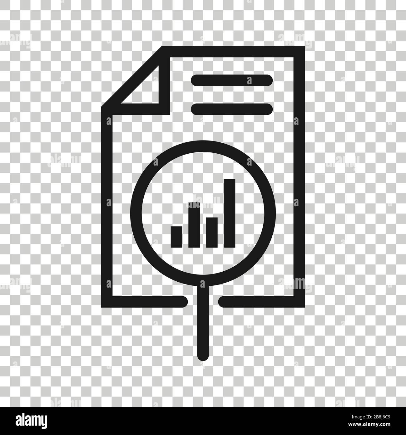 Financial statement icon in flat style. Result vector illustration on ...