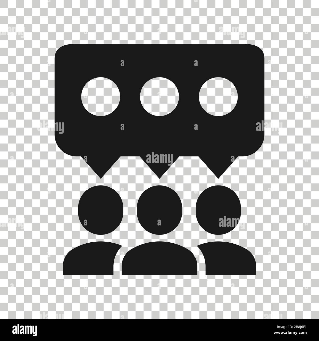 People with speech bubble icon in flat style. Chat vector illustration ...