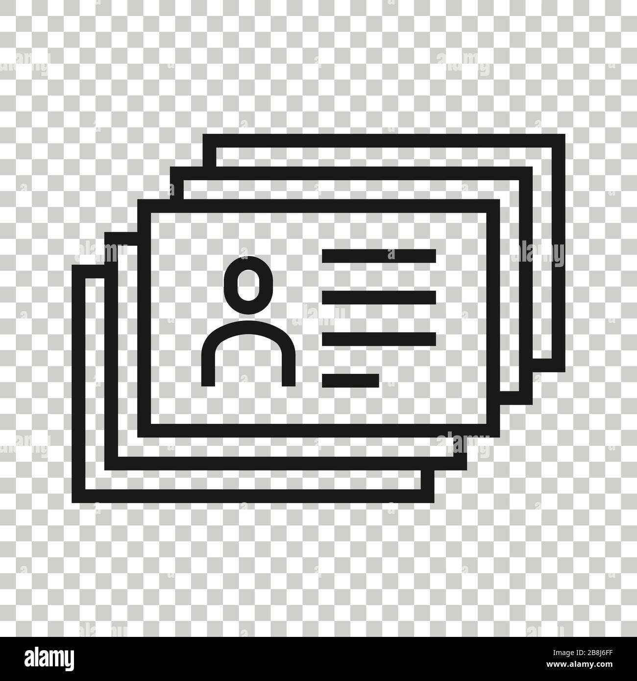 Resume icon in flat style. Contract document vector illustration on ...