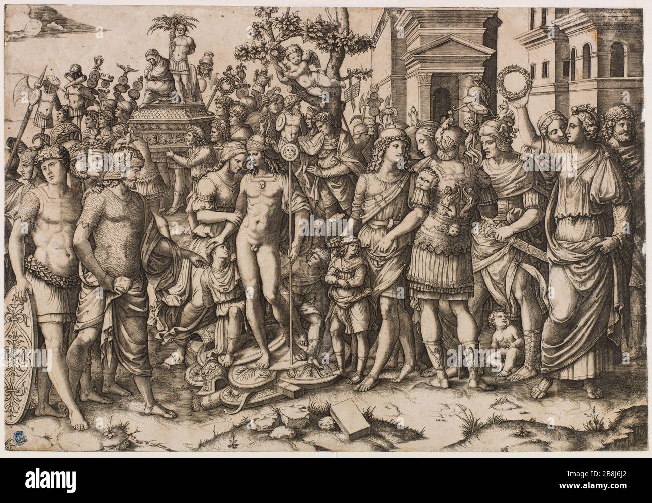 The Triumph after Mantegna (Bartsch 213) Marc Antoine Raimondi (1480 ...