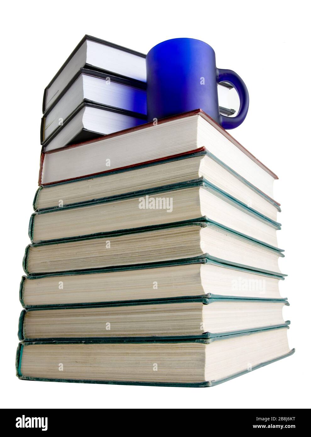 Stack of books isolated on the white background Stock Photo - Alamy