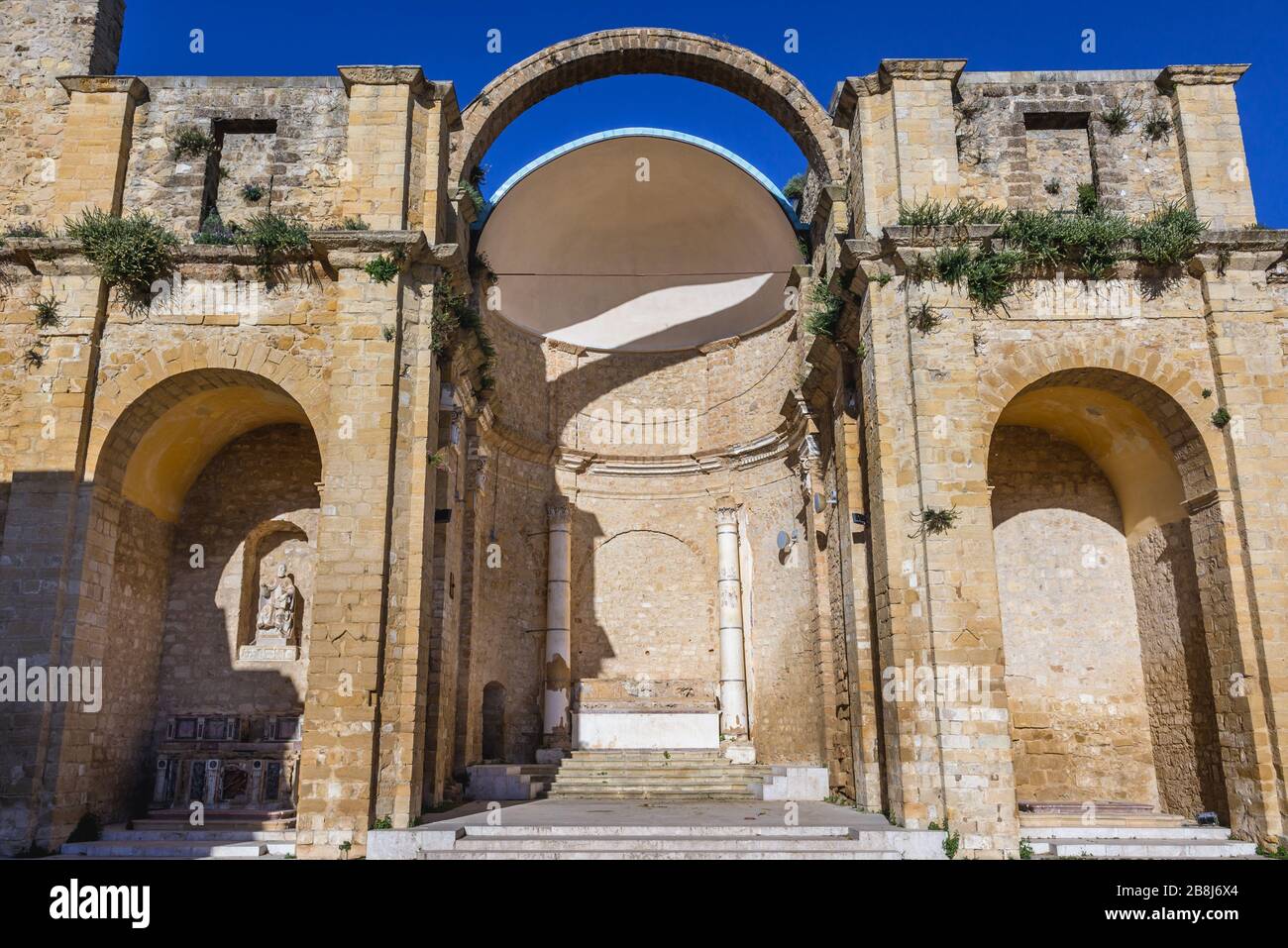 Ruined medieval mother church, dedicated to Our Lady of Angels and ...
