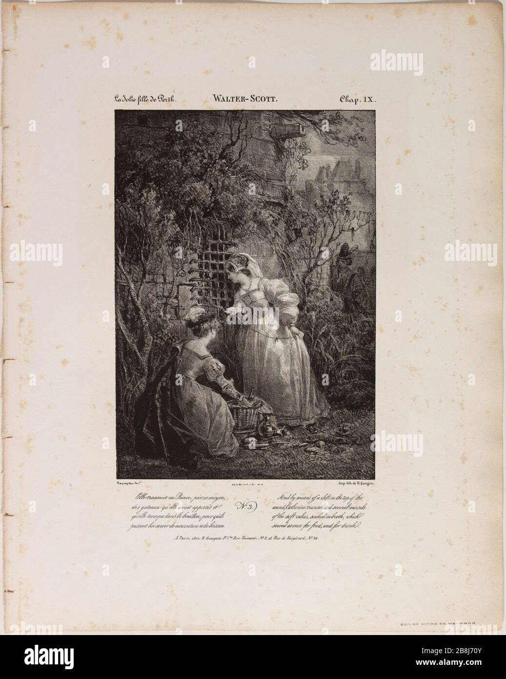 Illustration of Walter Scott. The pretty girl Perth Achille Devéria ...