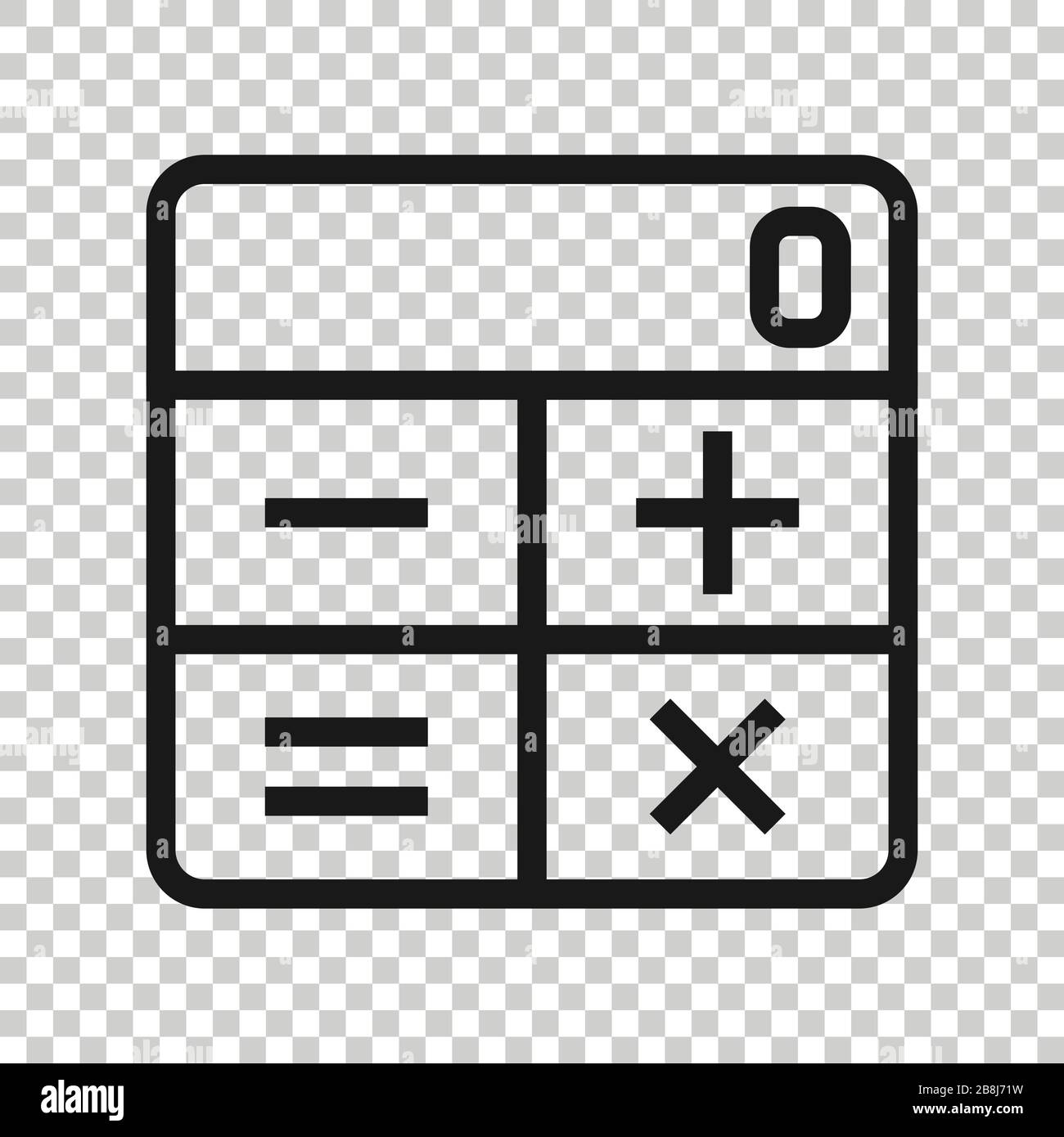 Calculator icon in flat style. Calculate vector illustration on white ...