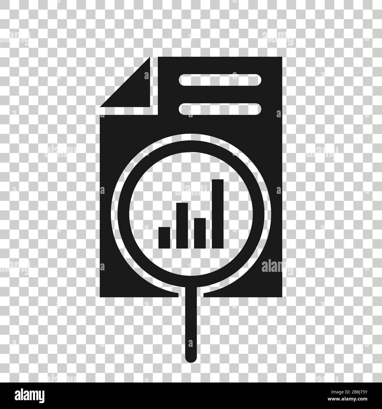 Financial statement icon in flat style. Result vector illustration on ...