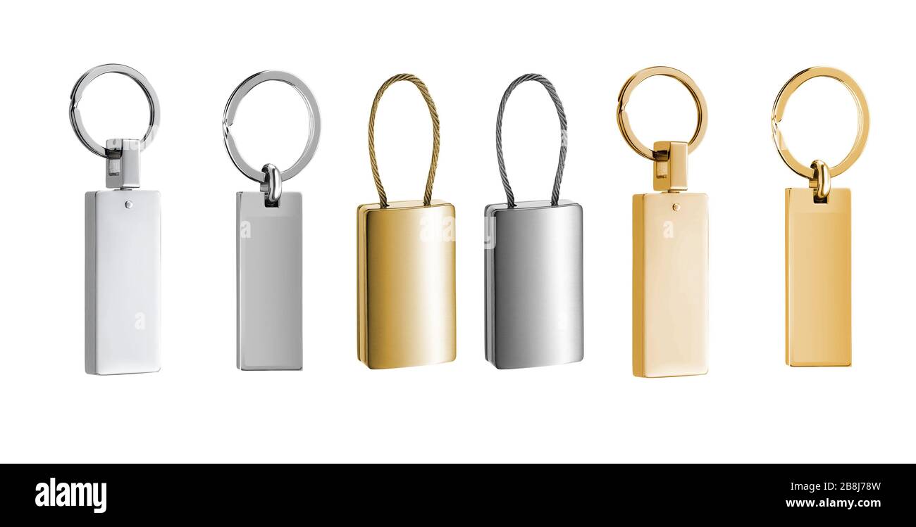 Gold & Silver Labels or Tags or Charm isolated on white background with ...