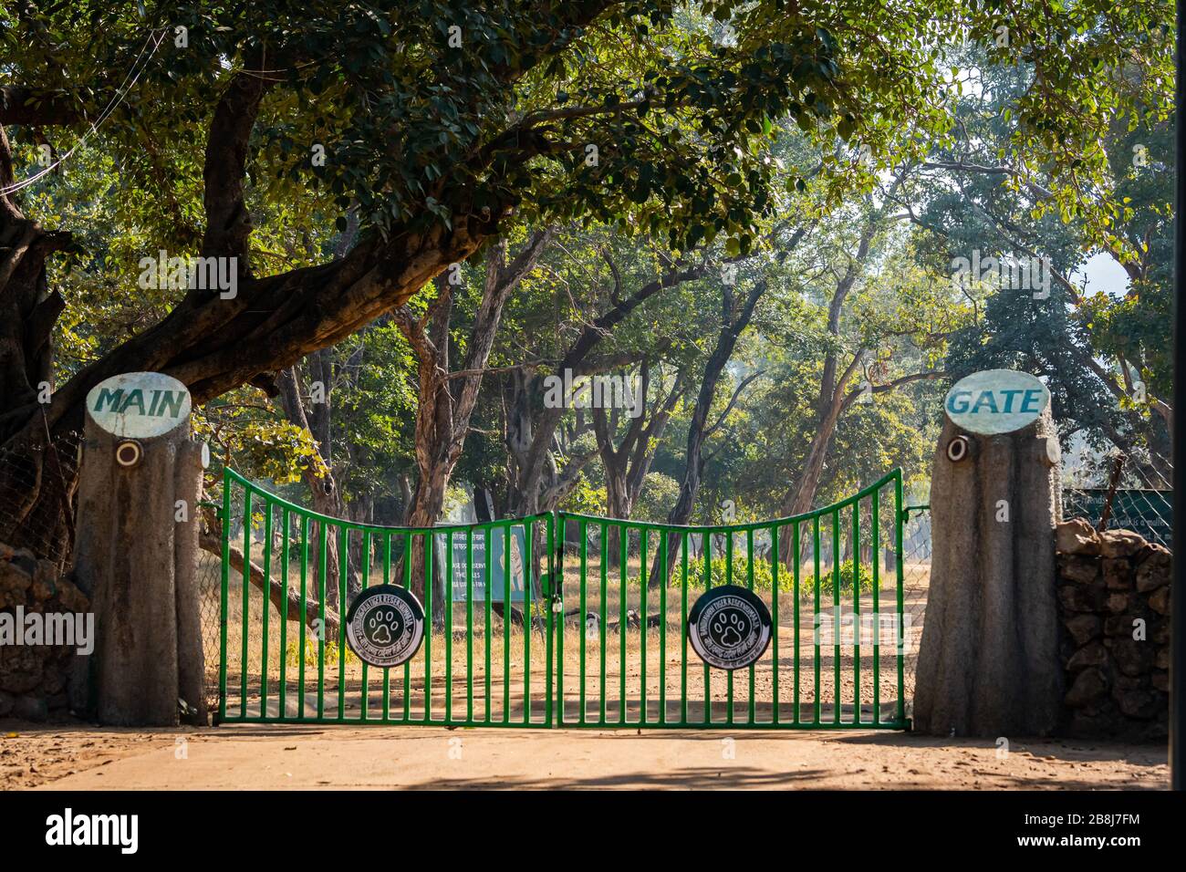 Main Entrance Gate Of Tala Zone Locked And Closed For Safari And