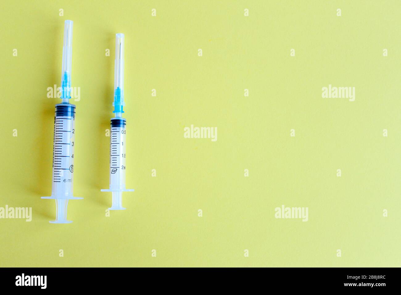 Medical concept, syringe. Copy space Stock Photo - Alamy
