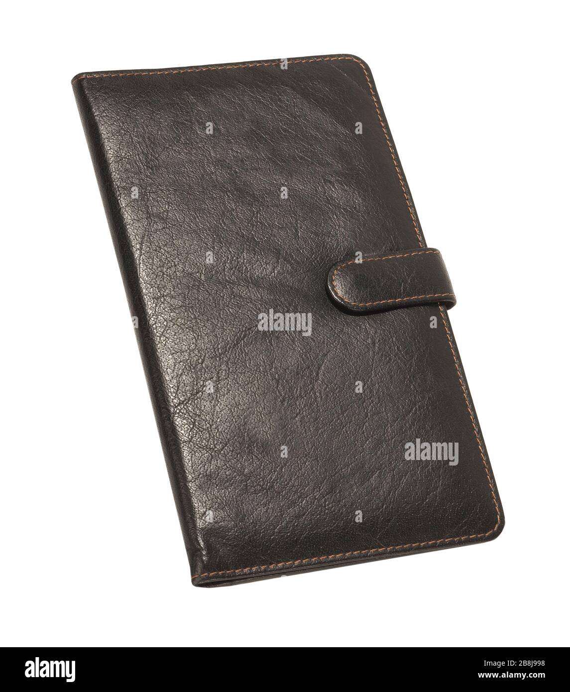 Leather passport holder isolated on the white background with clipping ...