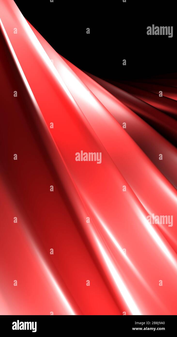 Background red waved surface - 3D rendering illustration Stock Photo ...