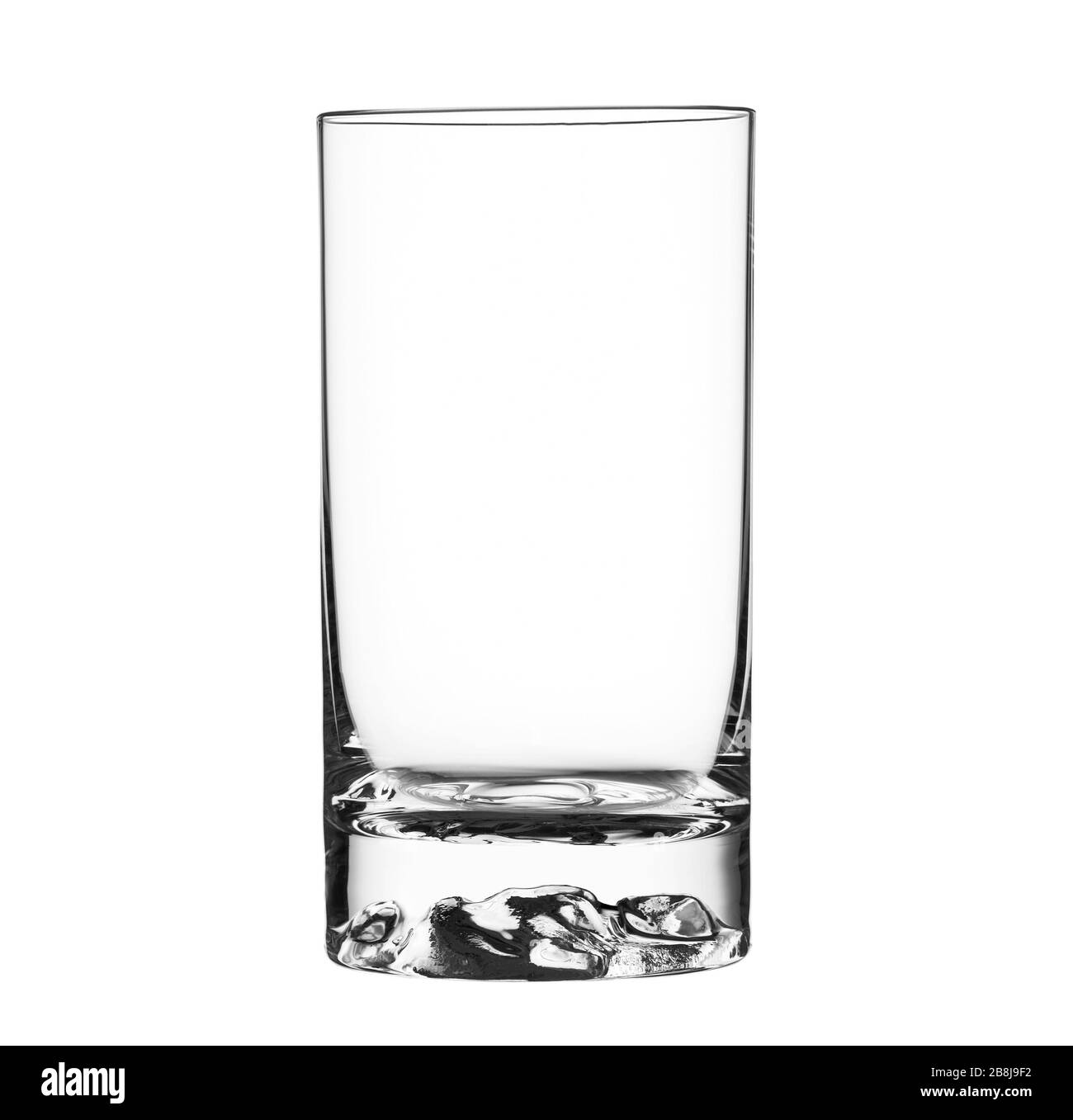 Empty glass isolated on a white background Stock Photo - Alamy