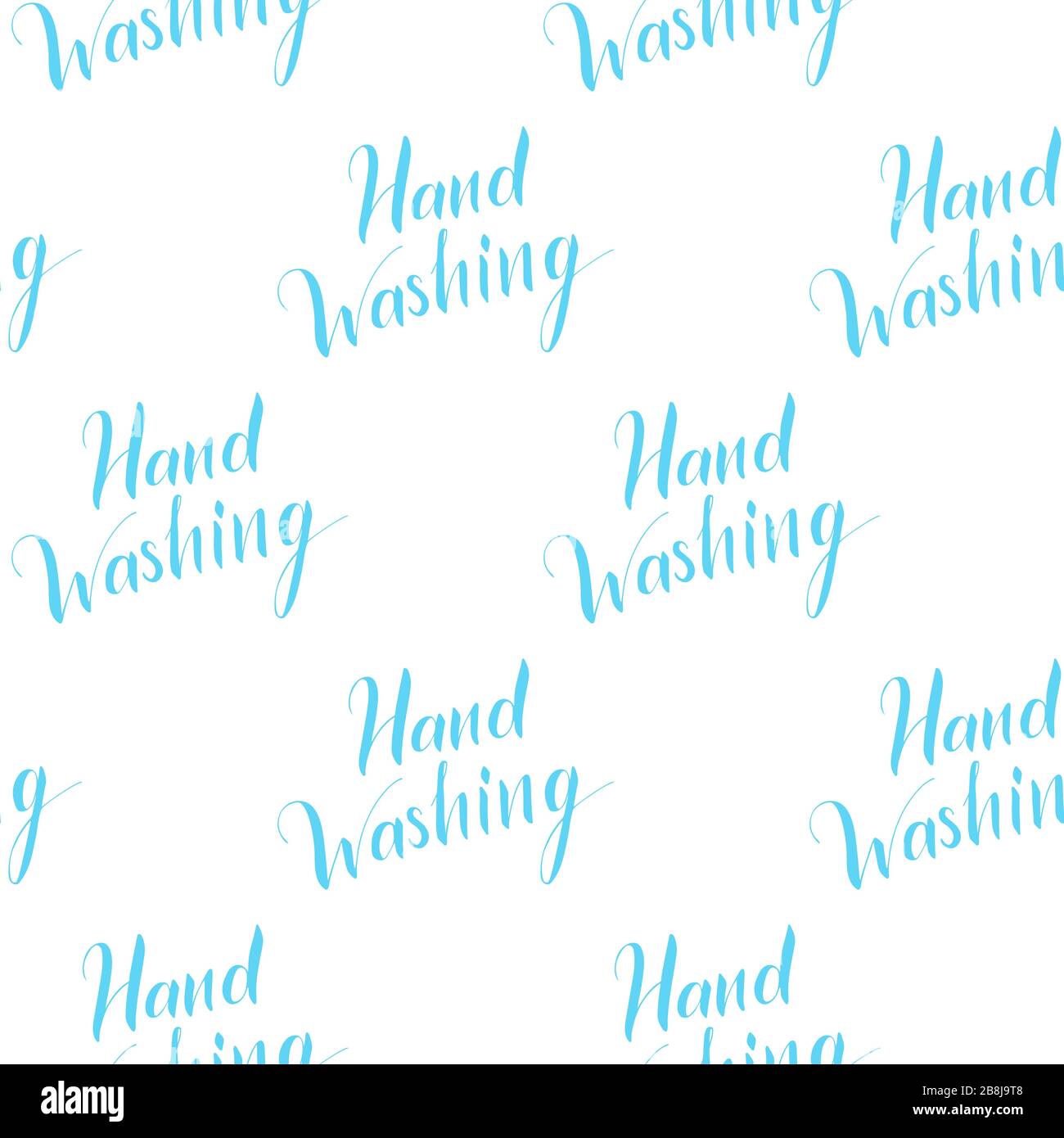 Vector seamless pattern with hand washing lettering text. Poster about ...