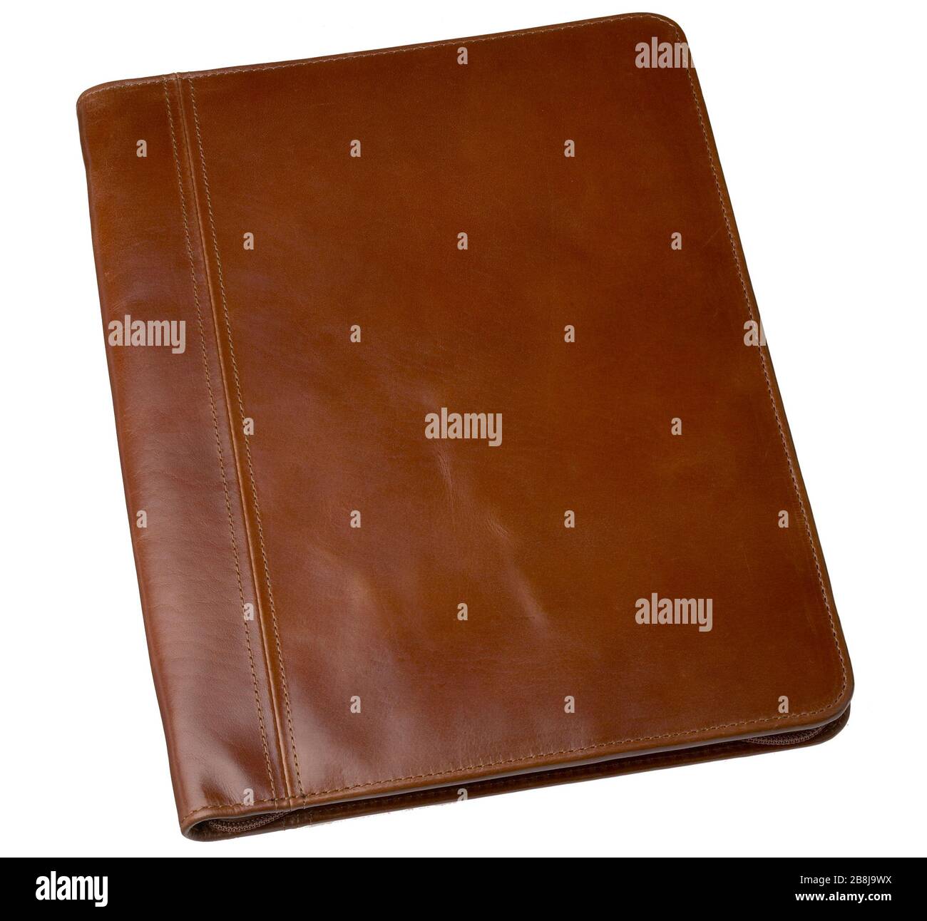 Business leather brown folder isolated on white Stock Photo - Alamy