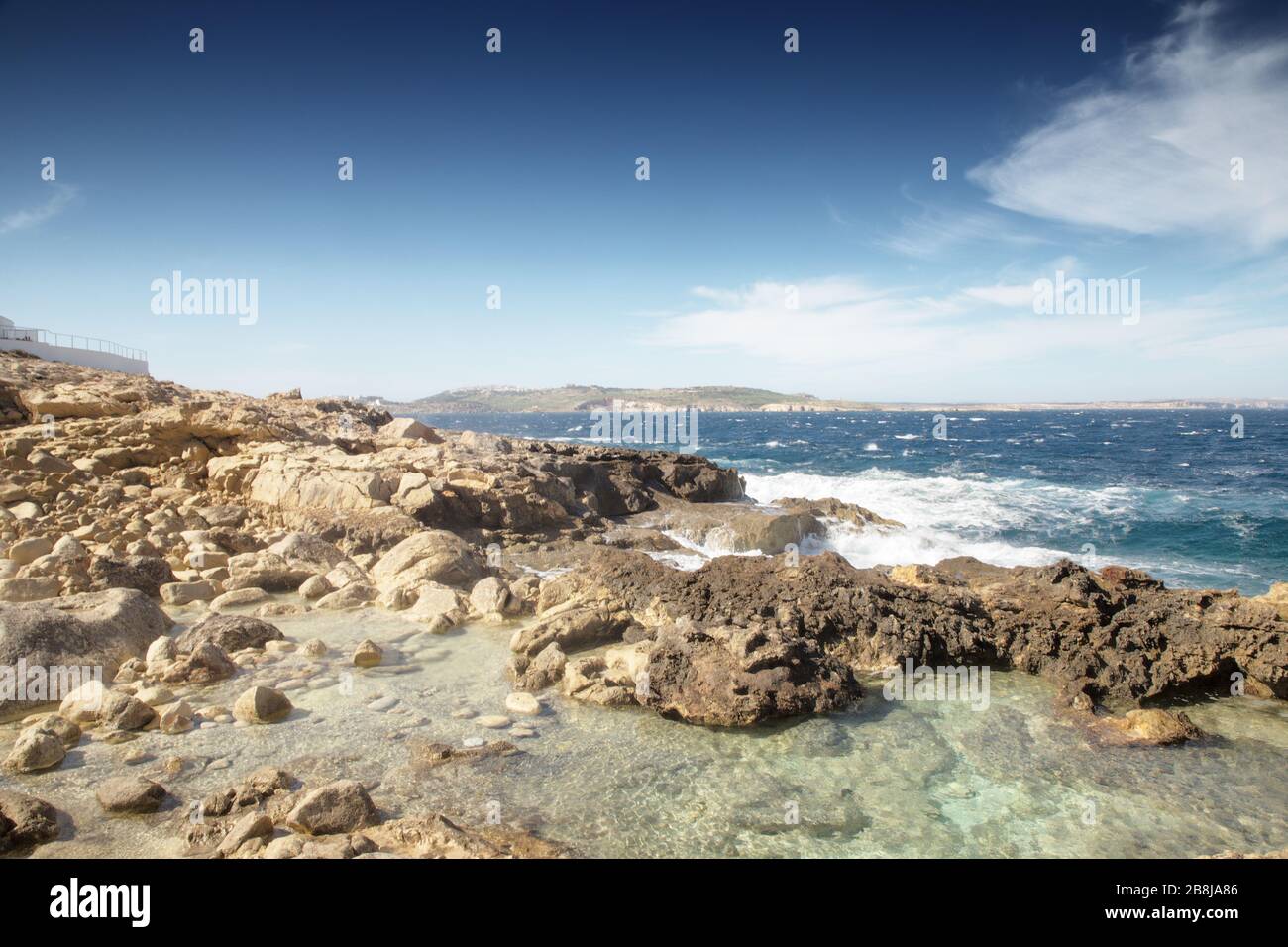 Qawra point beach hi-res stock photography and images - Alamy