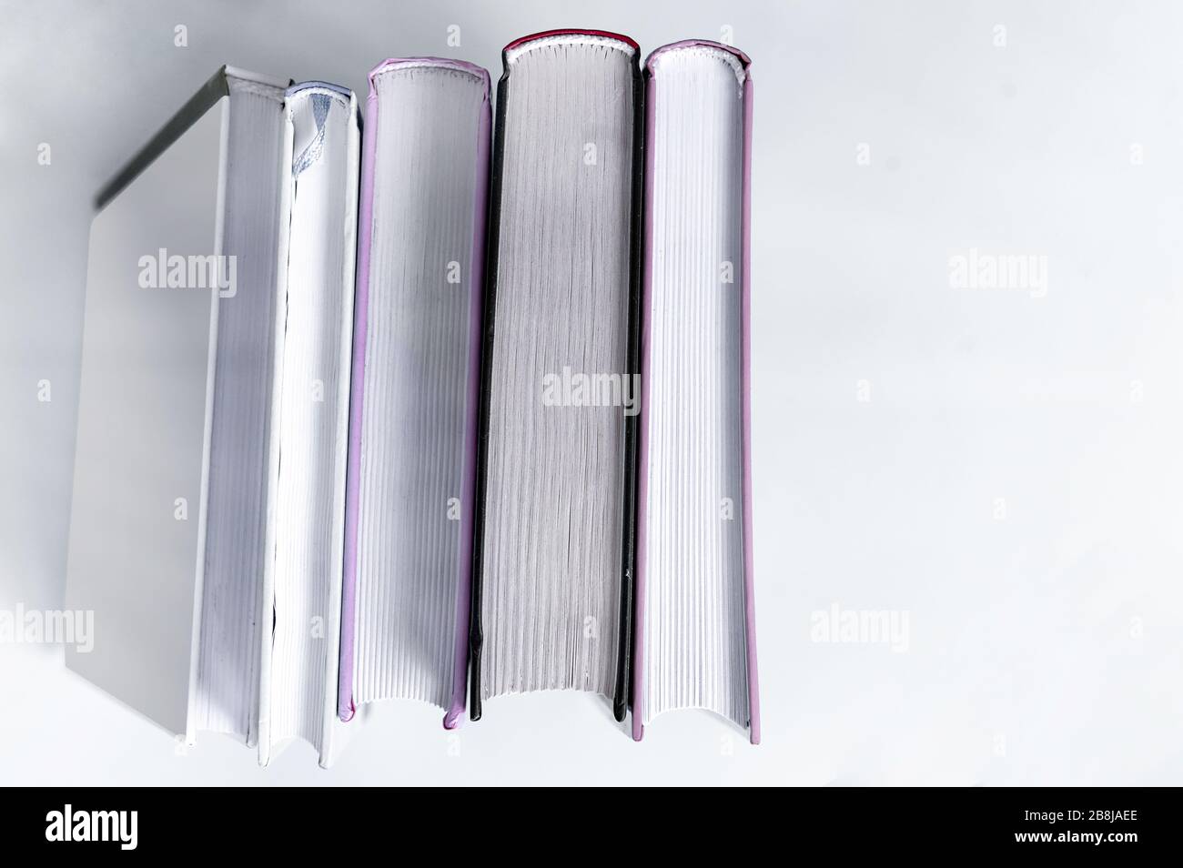 Texture side view books hi-res stock photography and images - Alamy