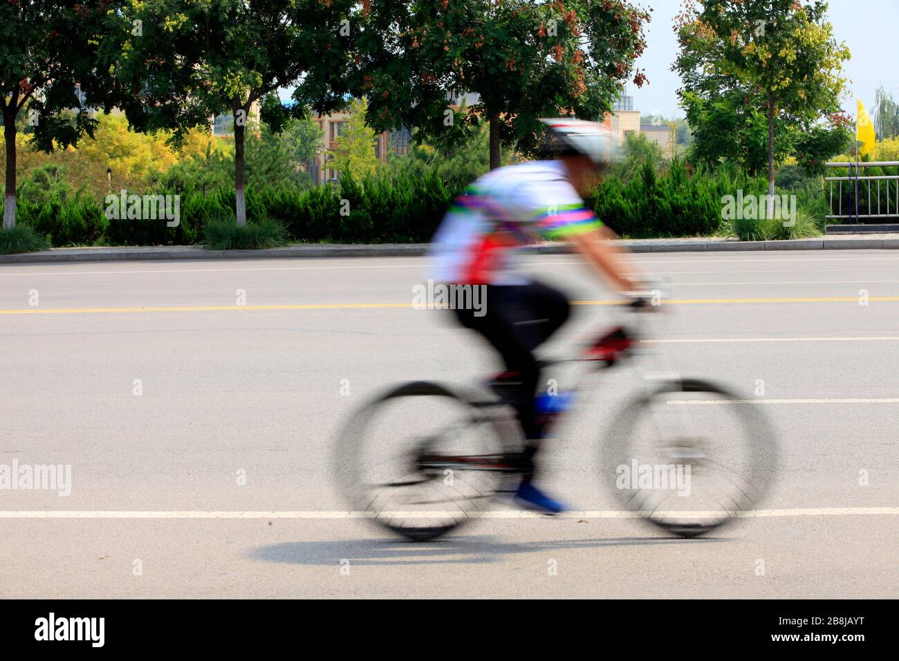 Cycling competition,cyclist athletes riding a race at high speed Stock ...