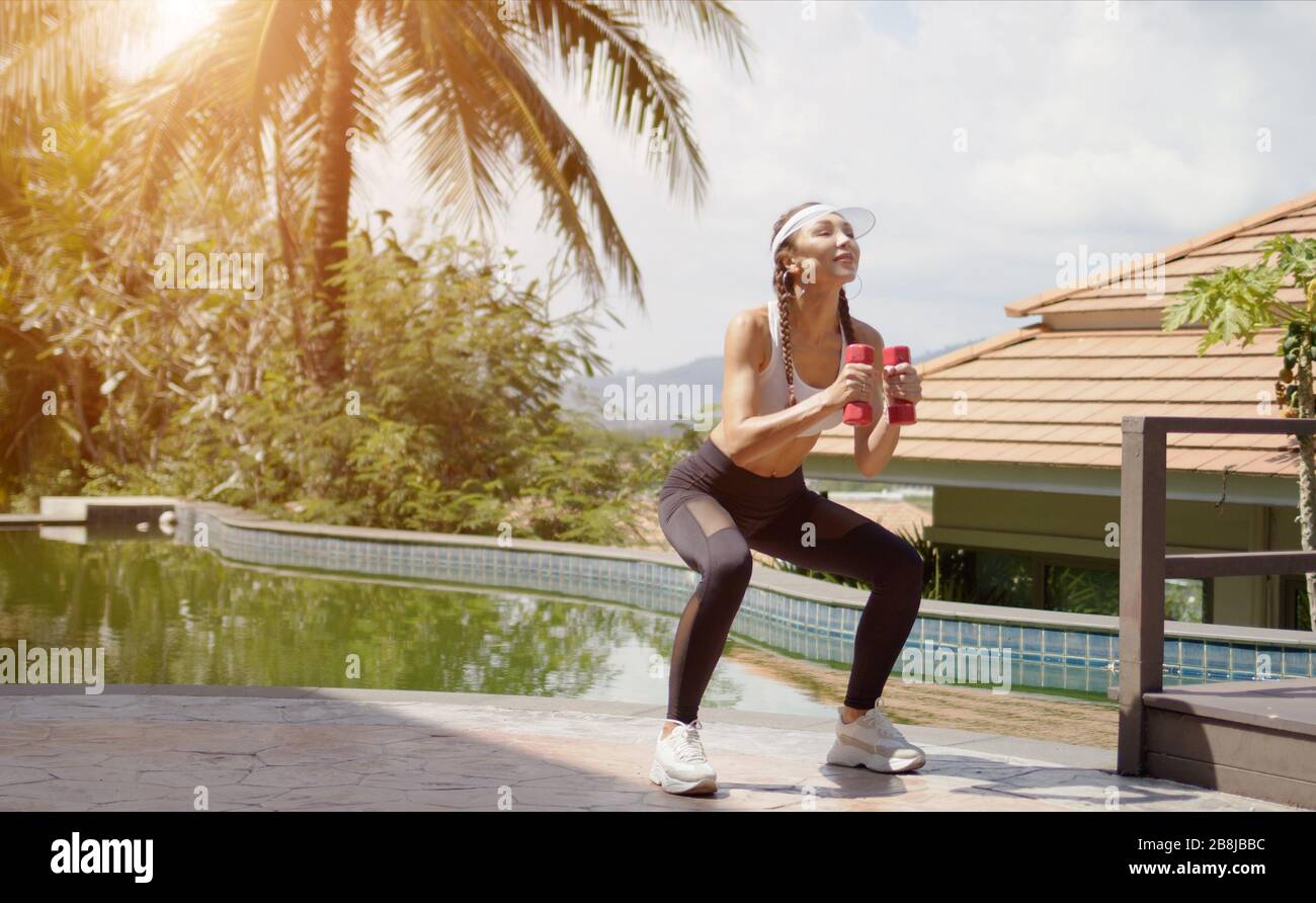 Dumbbell squat hi-res stock photography and images - Alamy