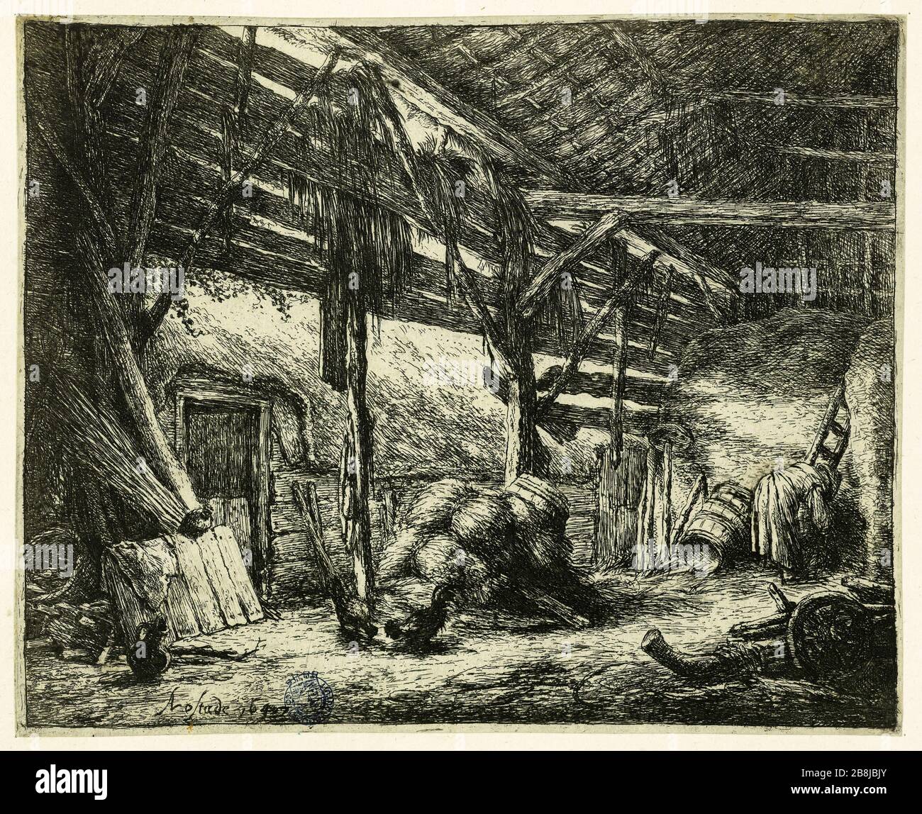 La grange (Bartsch 23) Adriaen Van Ostade (1610-1685). La grange ...