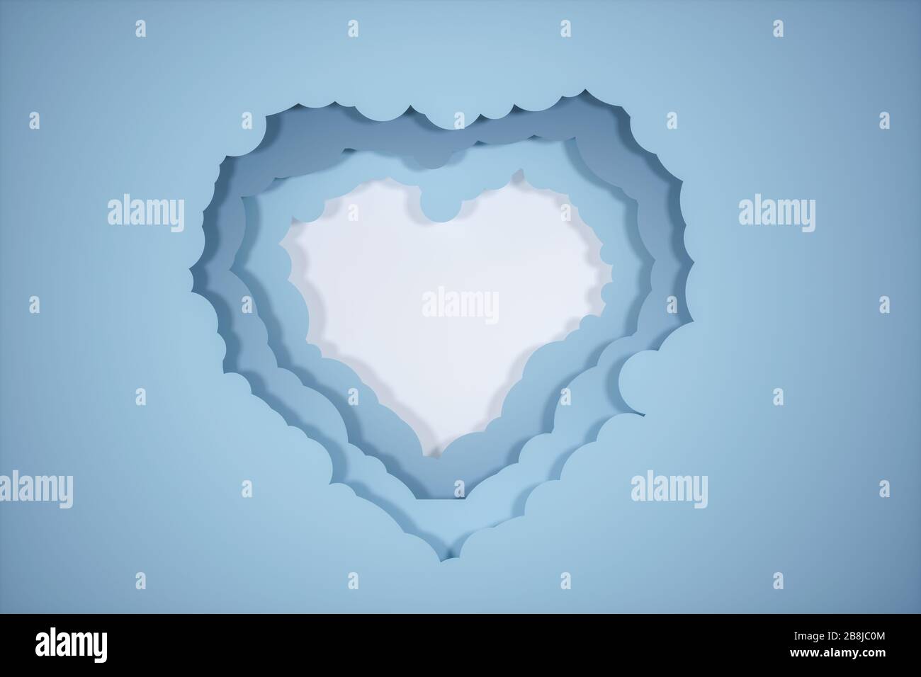 Tearing cartoon card, light background, 3d rendering. Computer digital ...