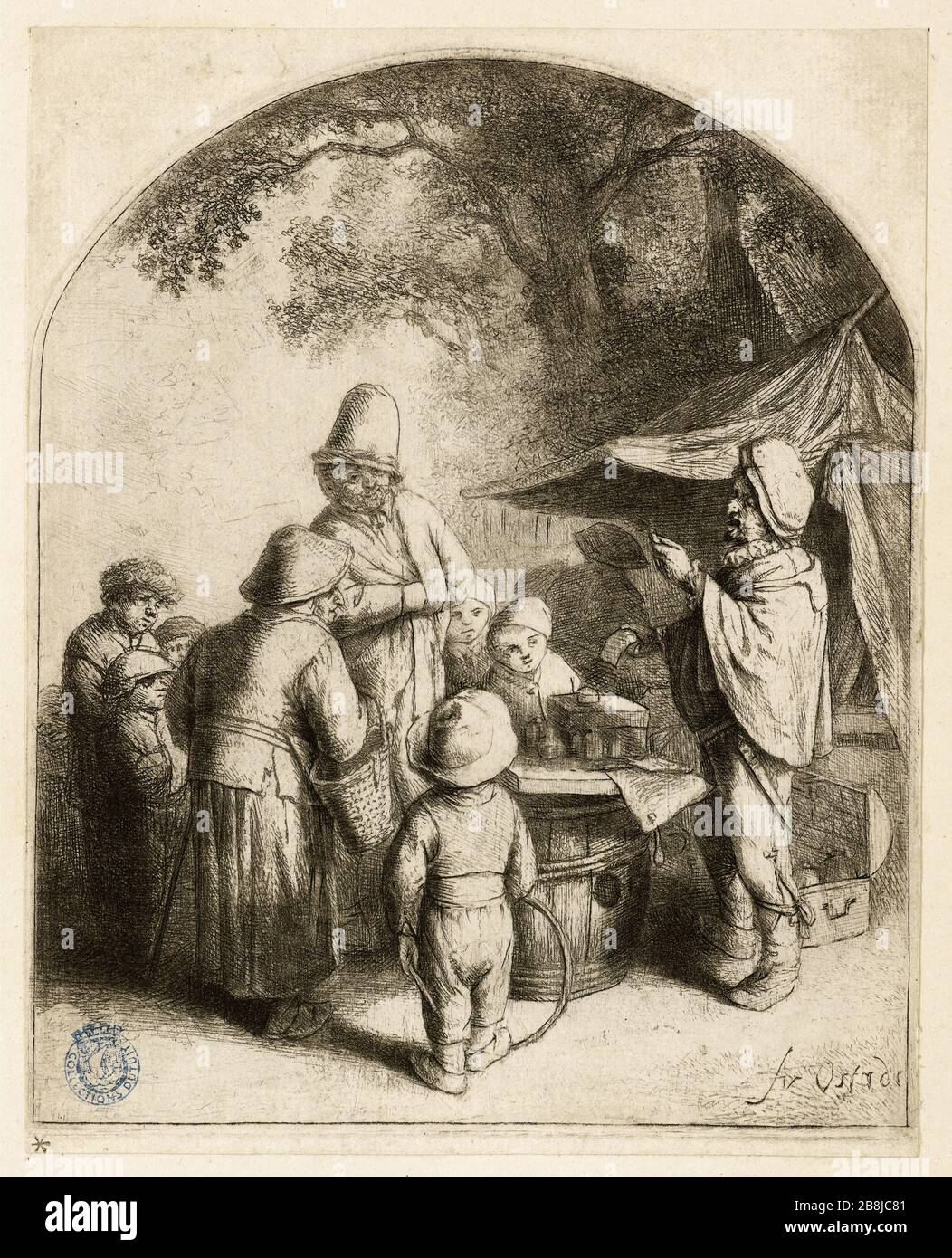 Le Charlatan (Bartsch 43) Adriaen Van Ostade (1610-1685). Le Charlatan ...