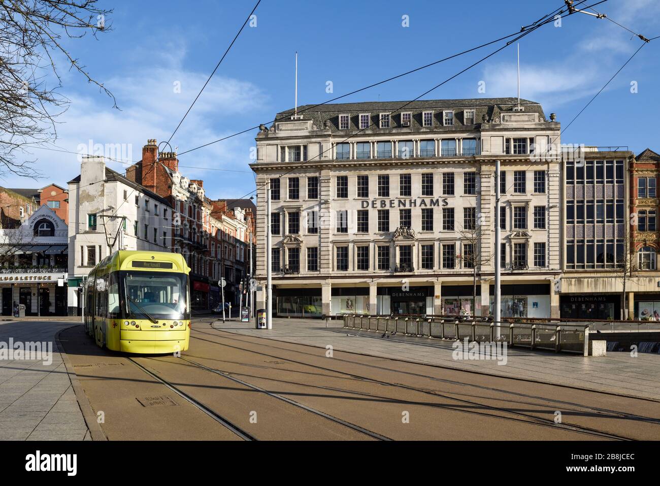 Empty City Streets Of Nottingham During Coronavirus Pandemic,UK Stock ...